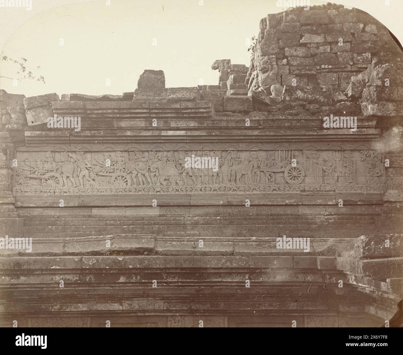 Bas relief with Krishna story in Candi Penataran temple complex on the ...