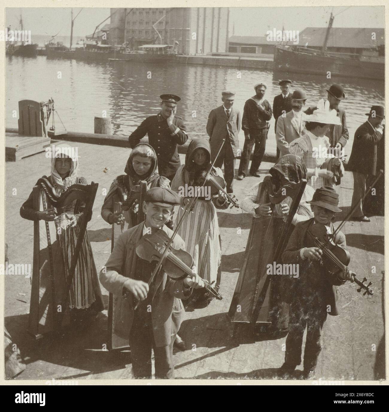 Group of children playing on musical instruments., Helsingfors Finland ...