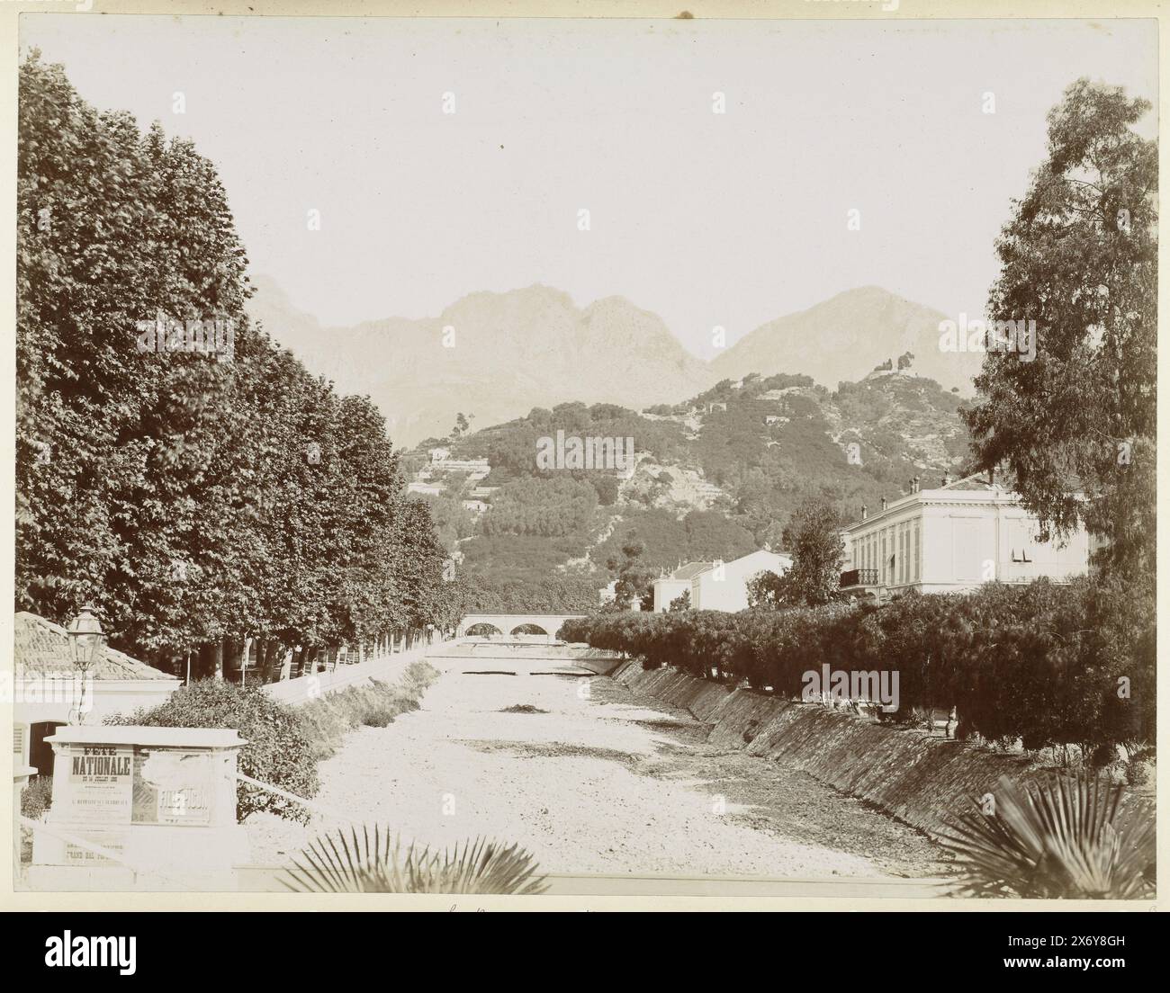 Dry river in the Borrigo valley near Menton, Le Borrigo Menton (title ...