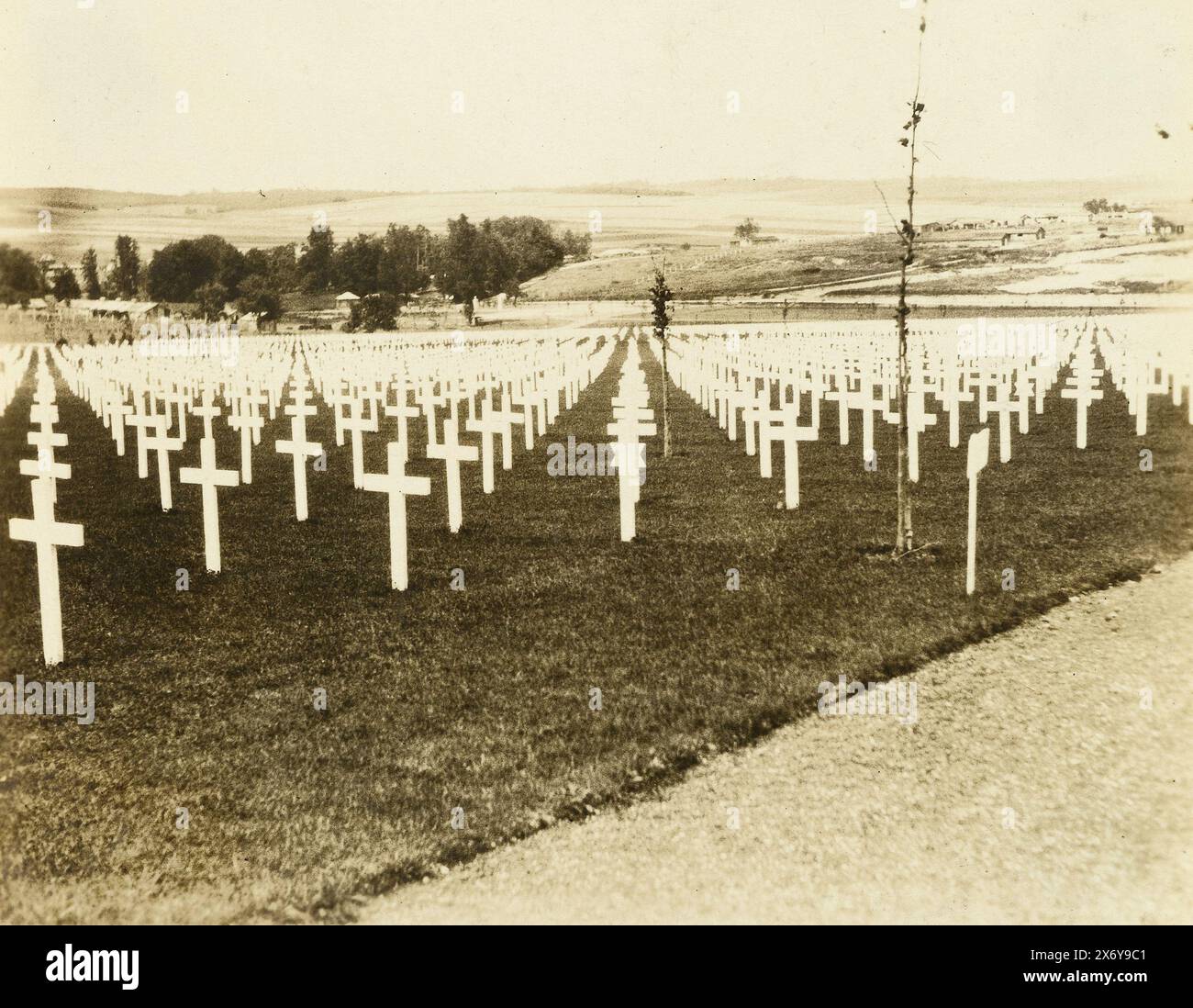 War graves (military cemetery) from the First World War, photograph ...