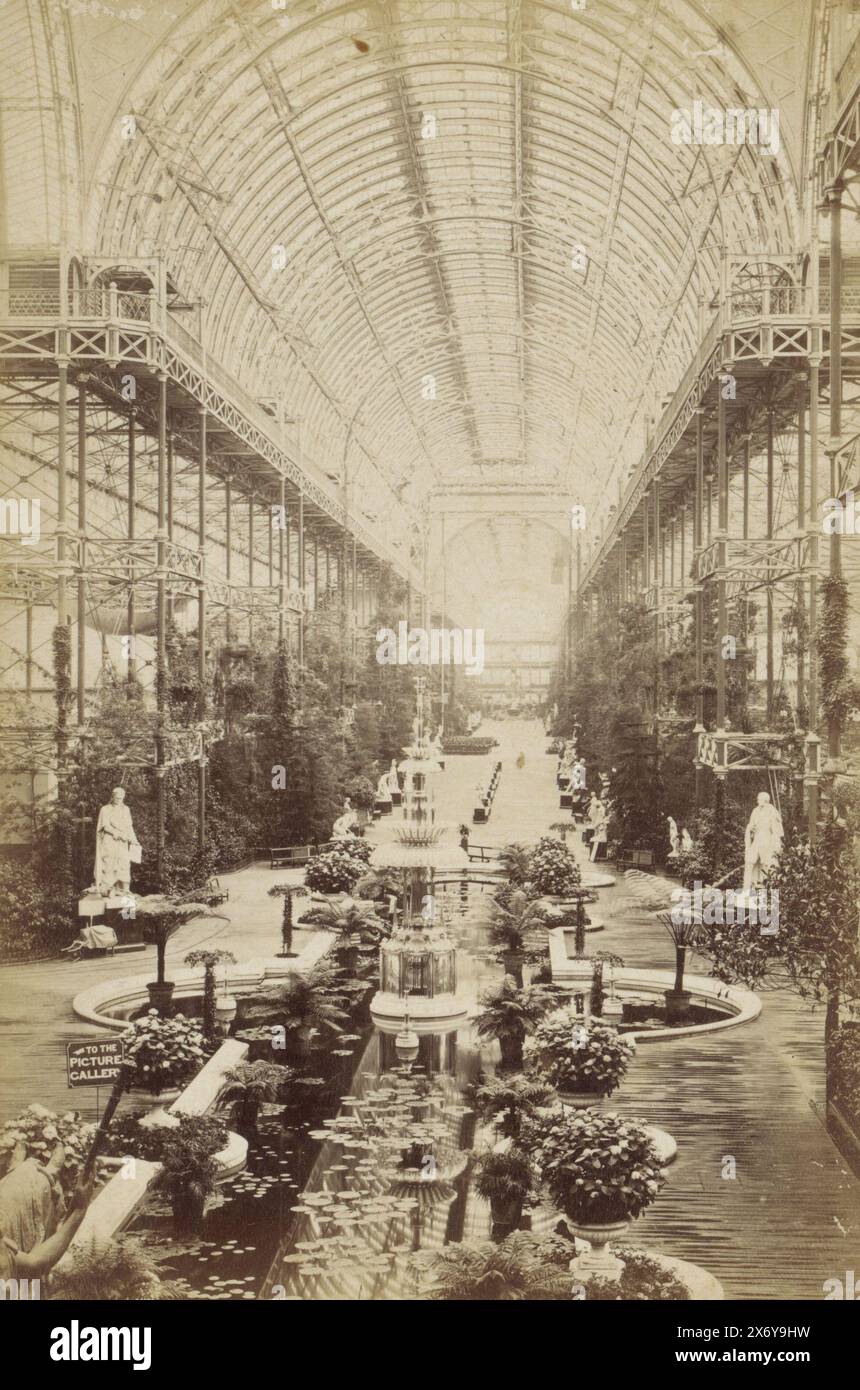 Interior of Crystal Palace in London, photograph, anonymous, London ...