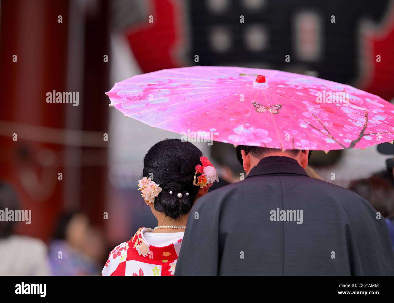 The scenic precinct of the Sensoji Temple in Asakusa during the cherry ...
