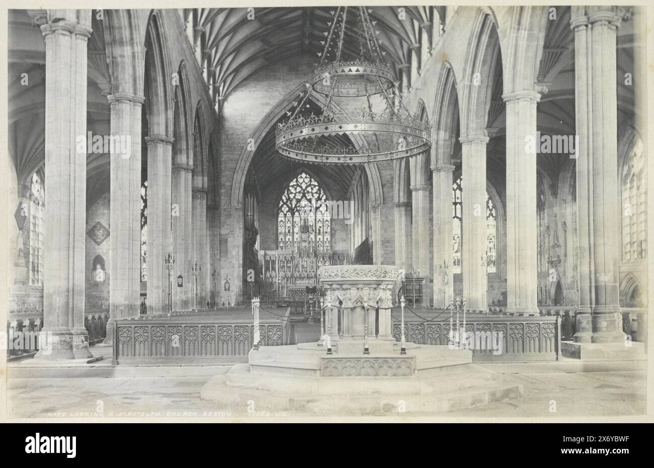 Interior of St Botolph's Church in Boston (England), Nave looking E. St ...