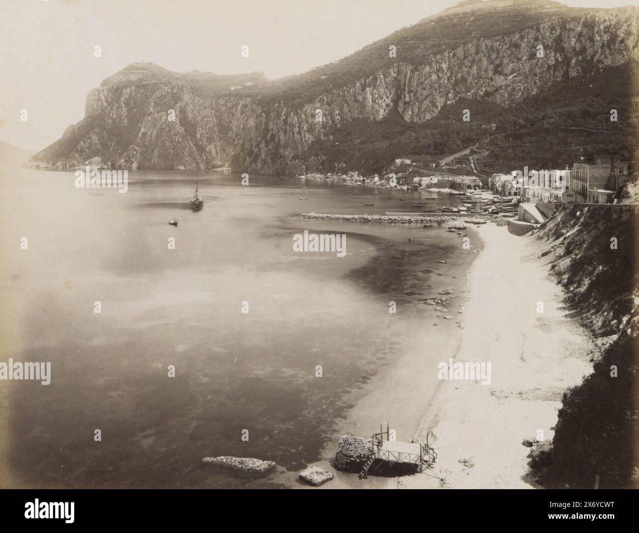 View of a bay of Capri, CAPRI (title on object), Part of Travel album ...