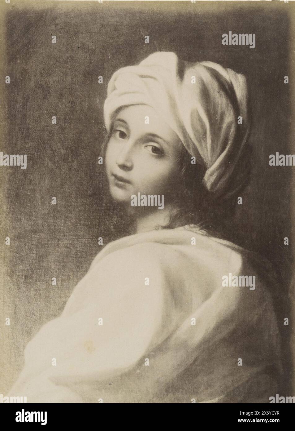 Photo reproduction of a painting by Guido Reni (attributed), depicting ...