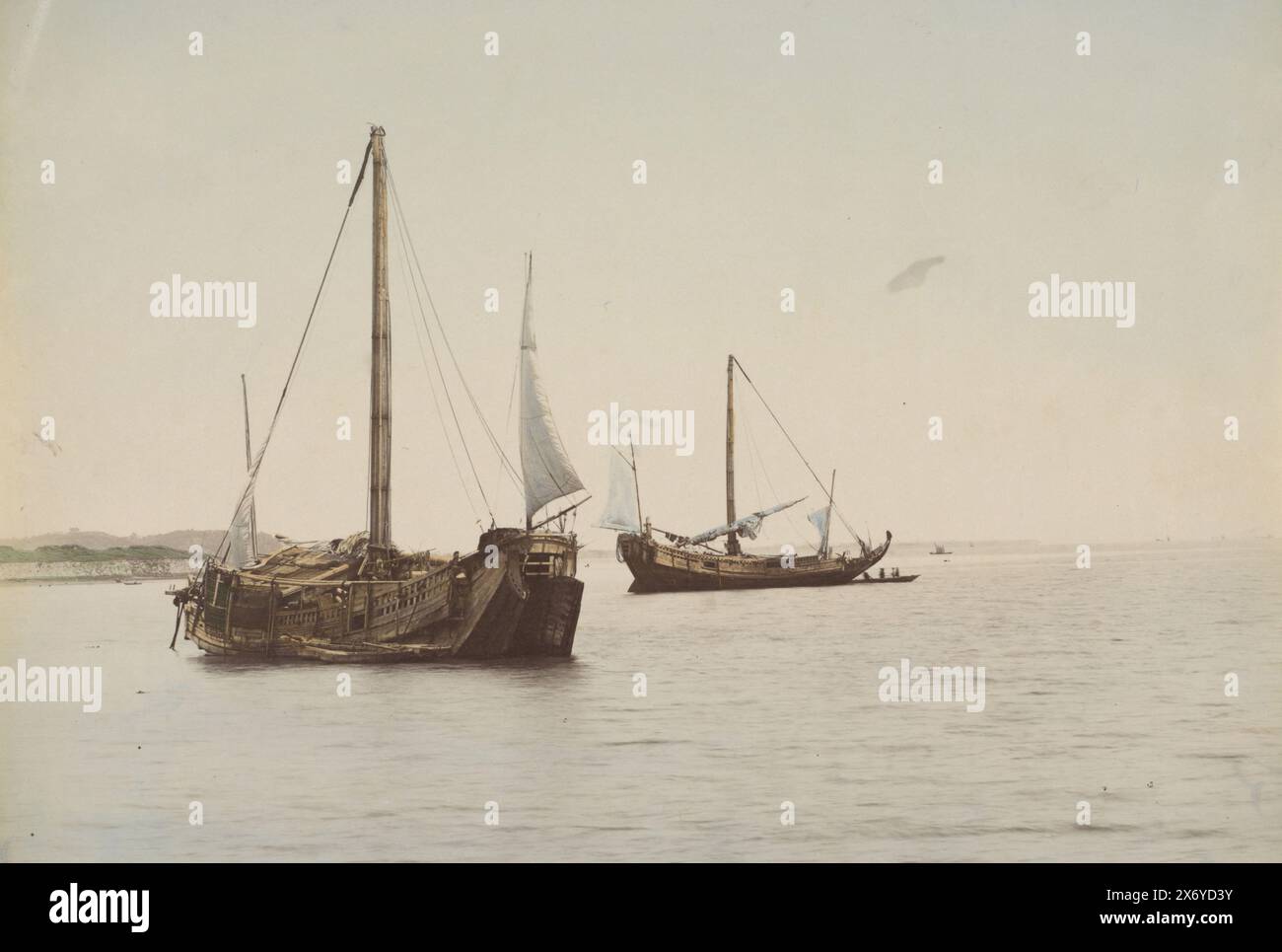 Japanese sailing ships, Japanese Ships (title on object), Part of Album ...