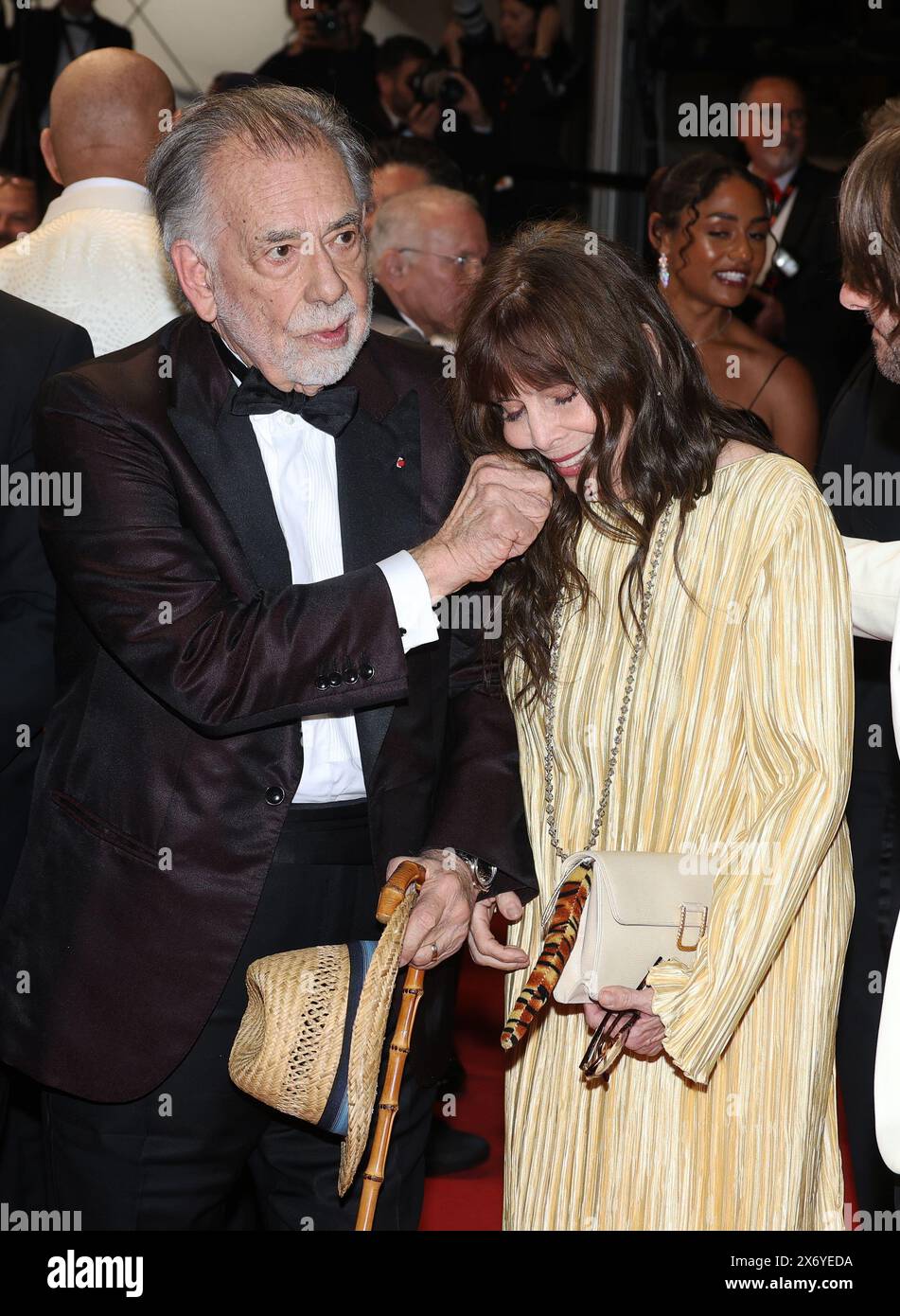 Cannes, France. 17/05/2024, Francis Ford Coppola and Talia Shire seen ...