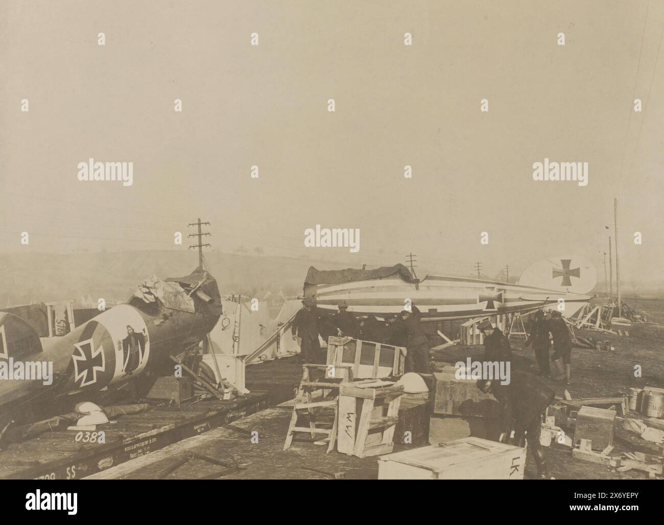 Construction of German fighter aircraft, photograph, anonymous, Germany ...
