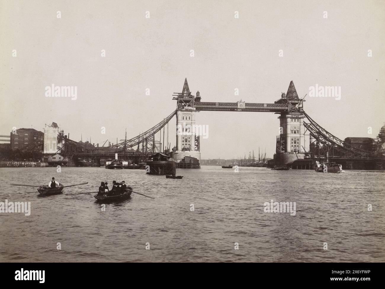 Tower bridge construction london 1893 hi-res stock photography and ...