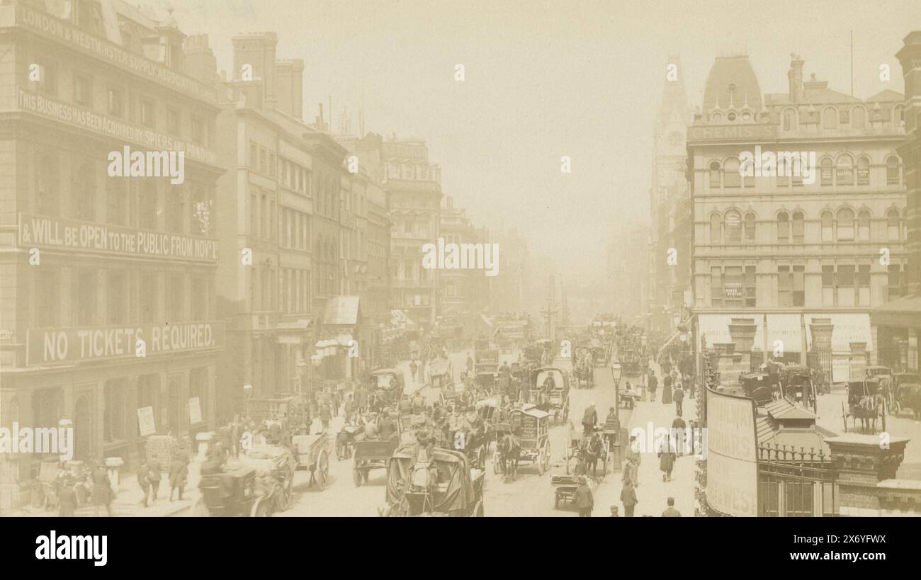 View of New Bridge Street in London, Bridge St. Blackfriars (title on ...