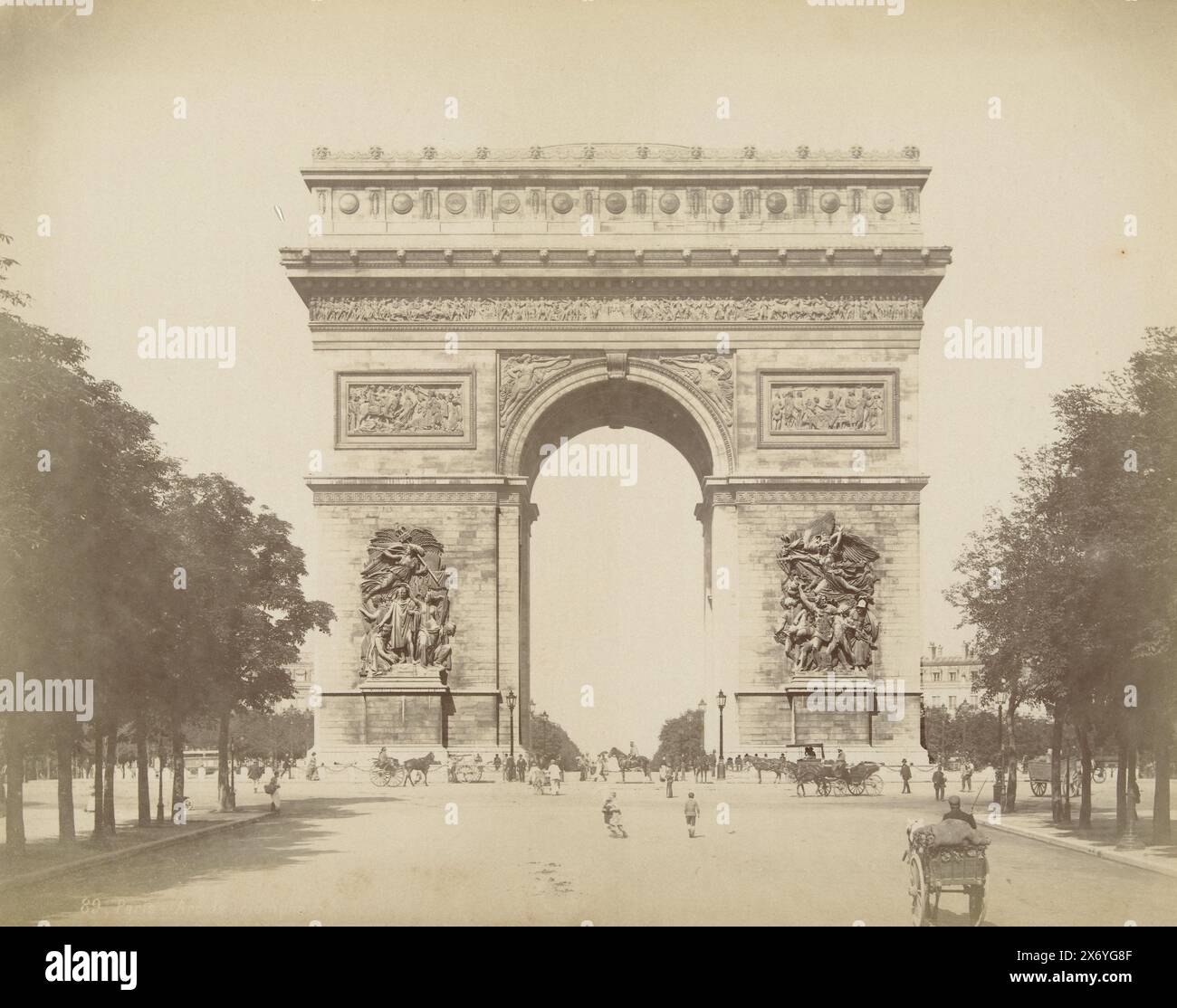 Arc de Triomphe in Paris, Paris - Arc de Triomphe (title on object ...