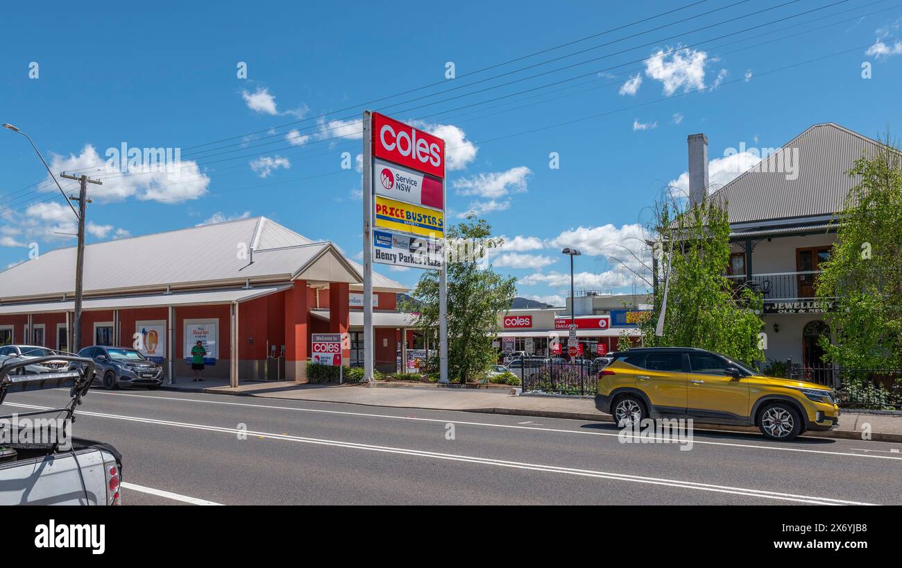 The entrance to Tenterfield Shopping Centre, including Coles, in ...