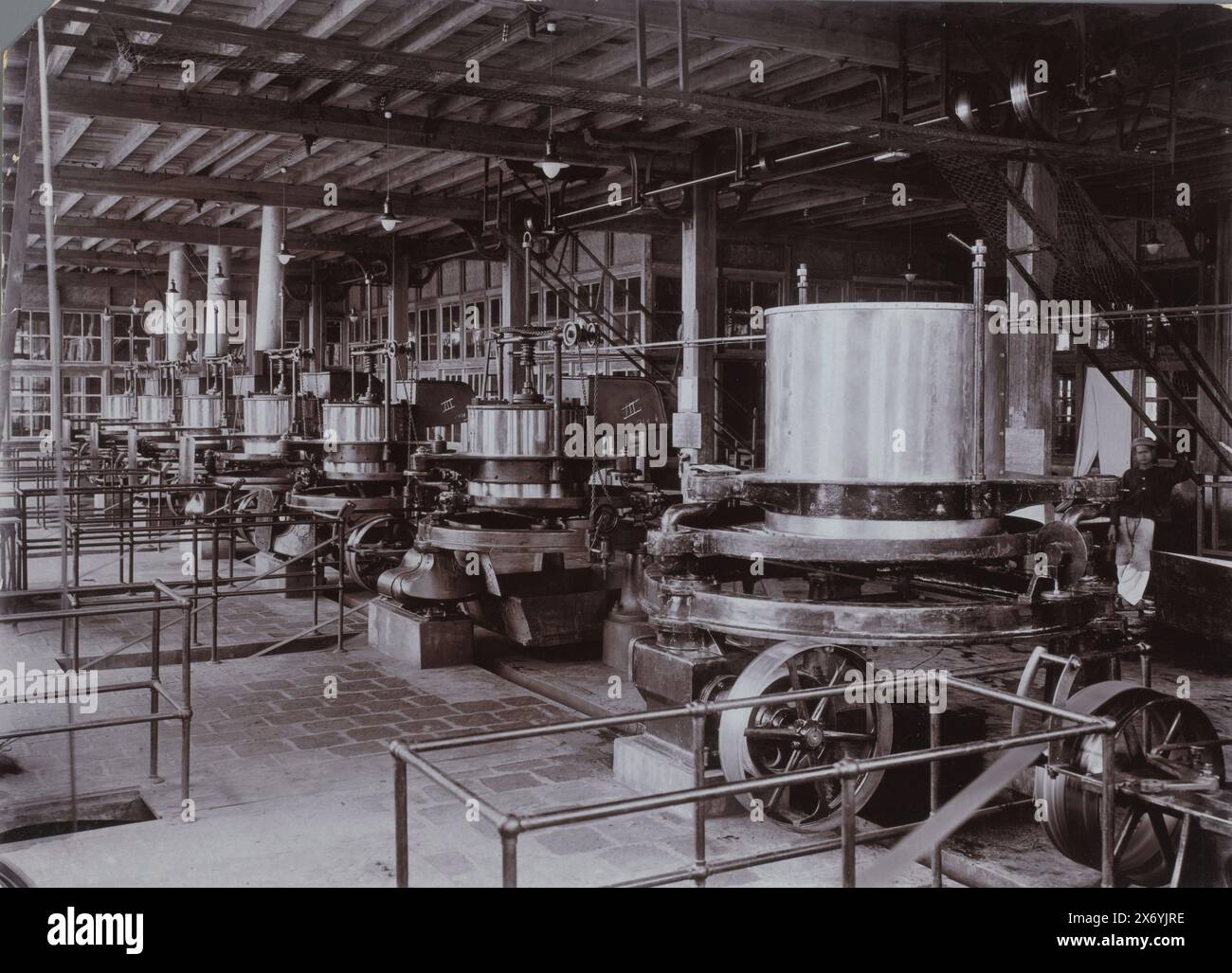 Top roller, Factory hall with top rollers in the Sinumbra tea factory ...