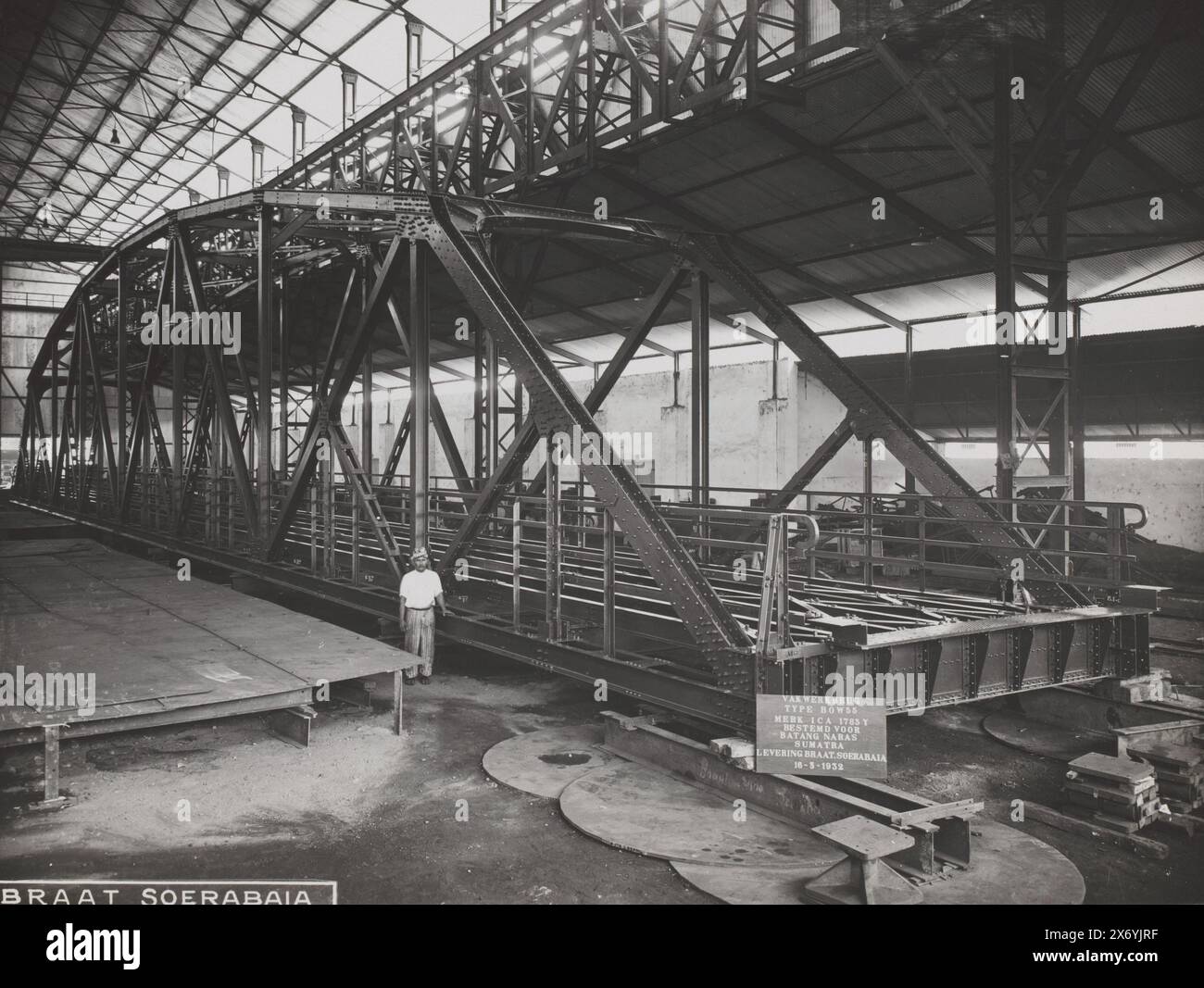 Half-timbered bridge, half-timbered bridge manufactured in 1932 and ...