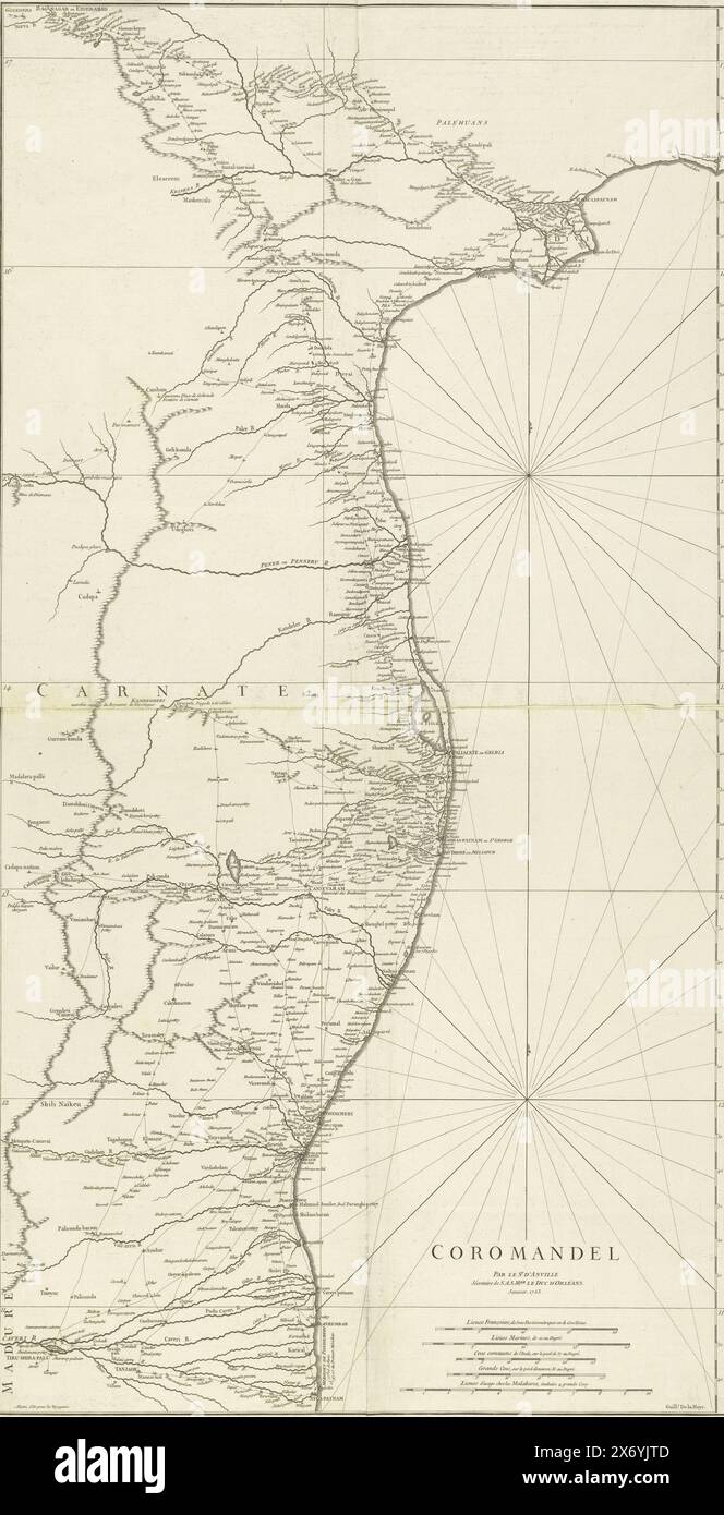 Map of Coromandel, Coromandel, par le Sr d'Anville (title on object ...
