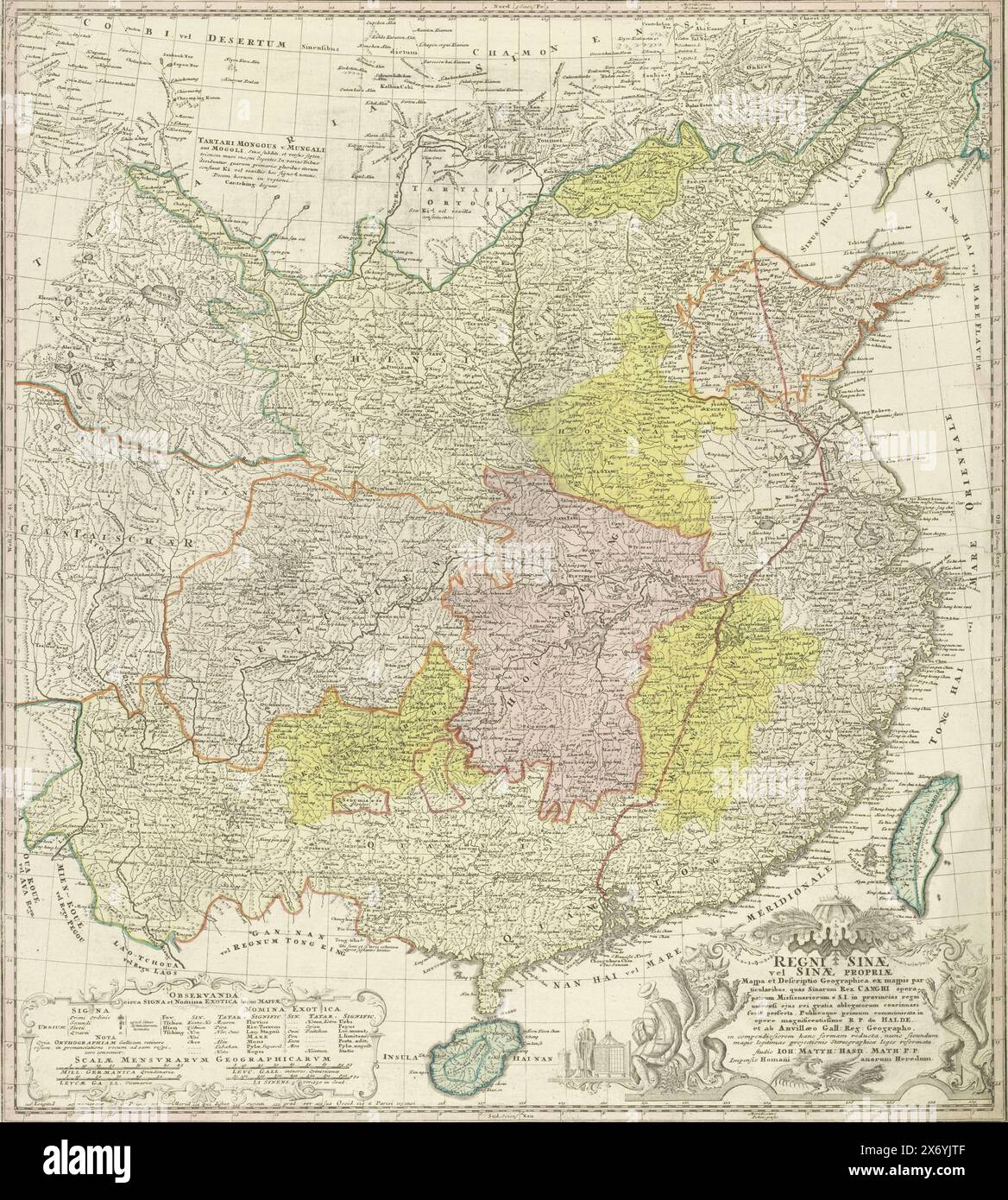 Map of China, Regni Sinae vel Sinae propriae Mappa et descriptio ...