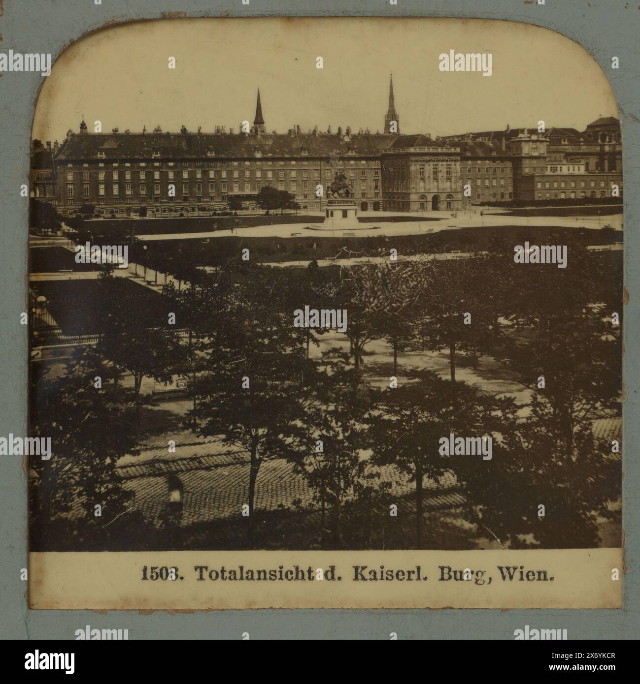 View of the left wing of the Hofburg in Vienna, Totalansicht d. Kaiserl ...