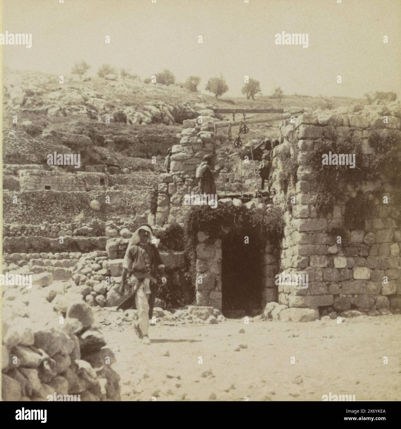 Source of Rogel, Jerusalem, Hiobsbrunnen u. Berg d.bösen Bates ...