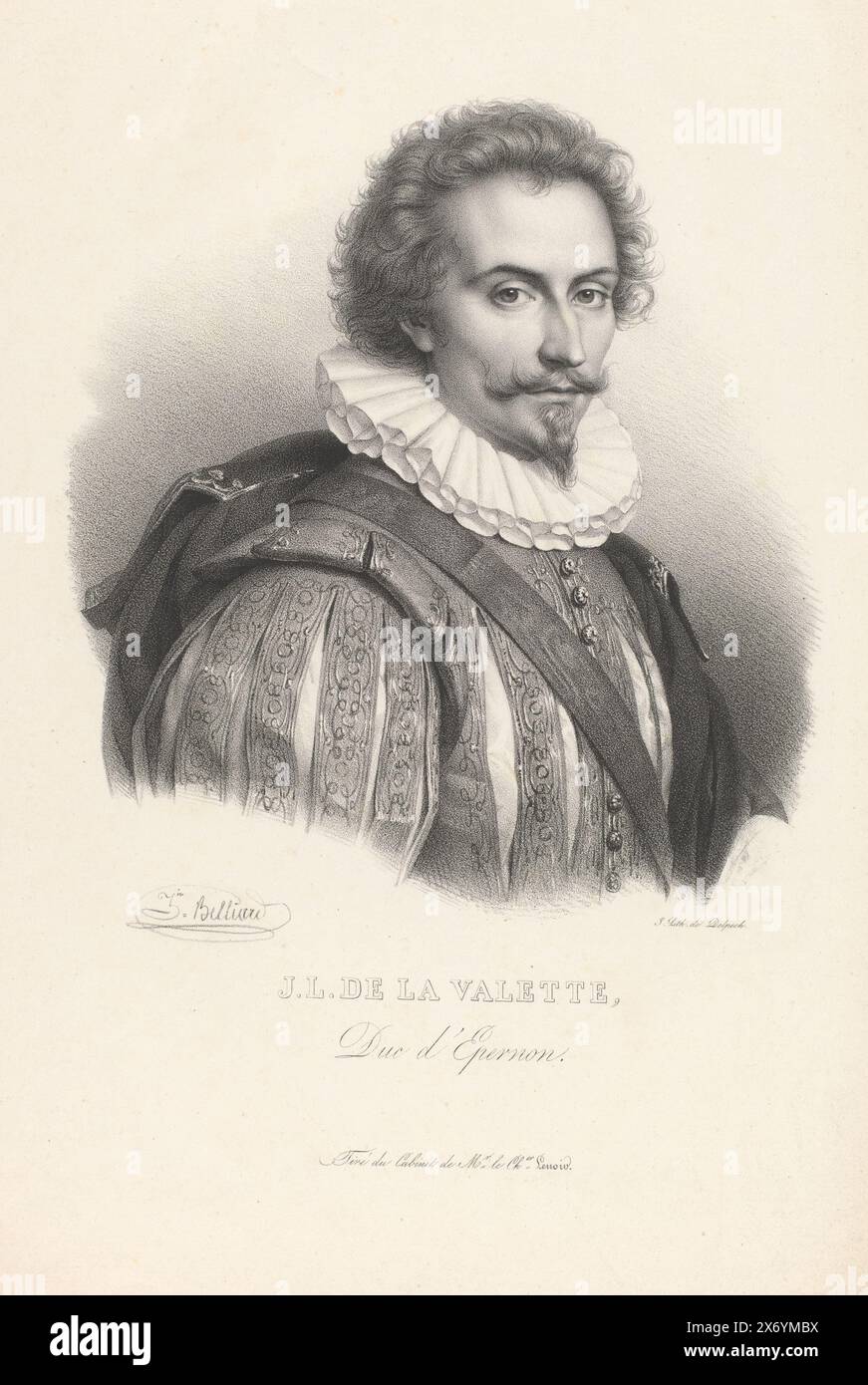 Portrait of the nobleman Jean-Louis de Nogaret de La Valette, J. L. de La Valette, duc d'Épernon ...
