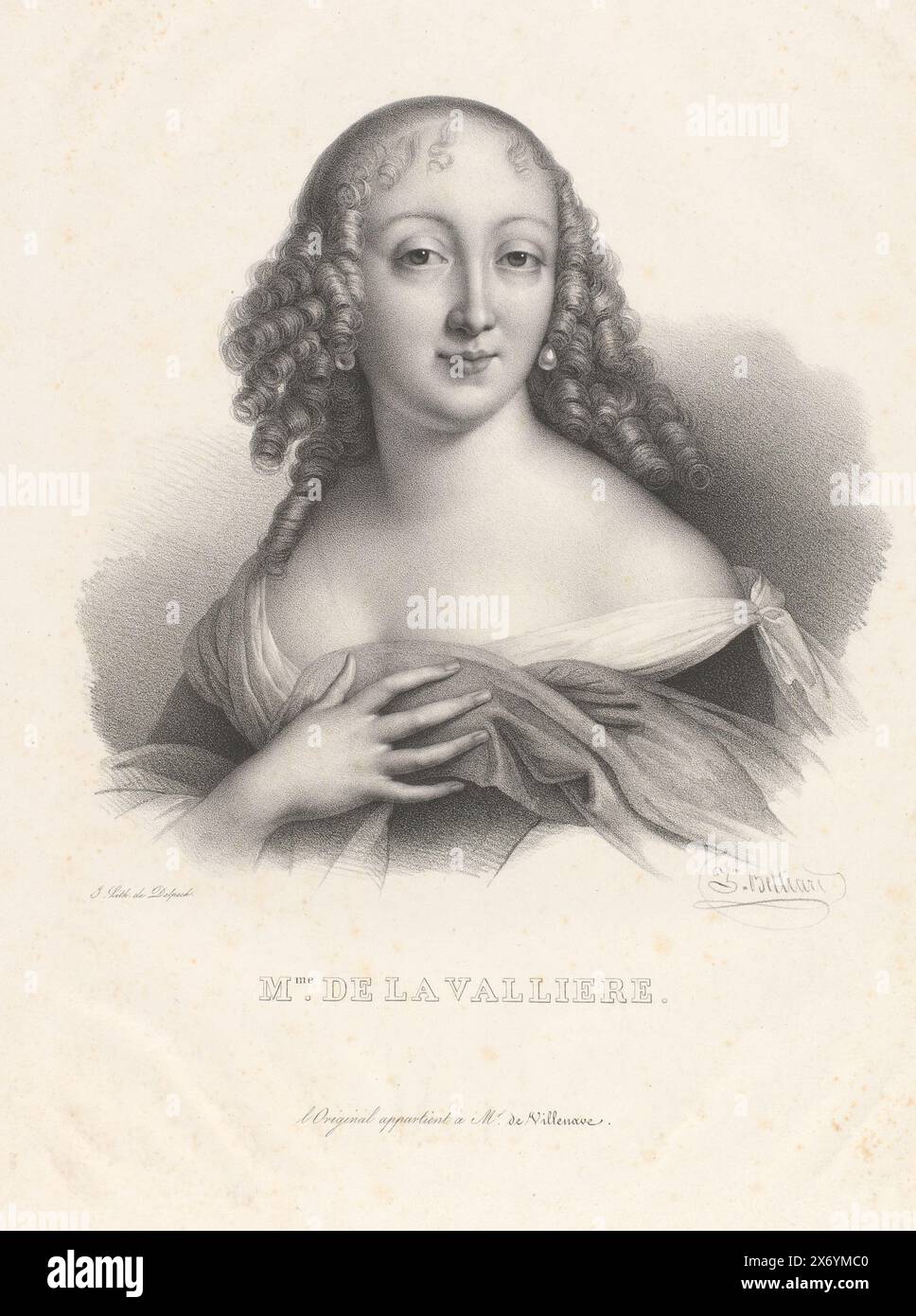 Portrait of Duchess Louise de La Vallière, Mme. de La Vallière (title on object), Two hundred ...