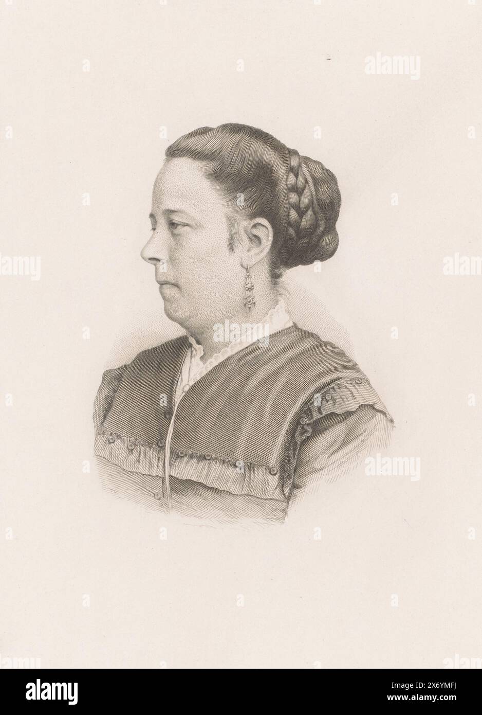 Portrait of an unknown woman, possibly Mrs. Claes, print, print maker ...
