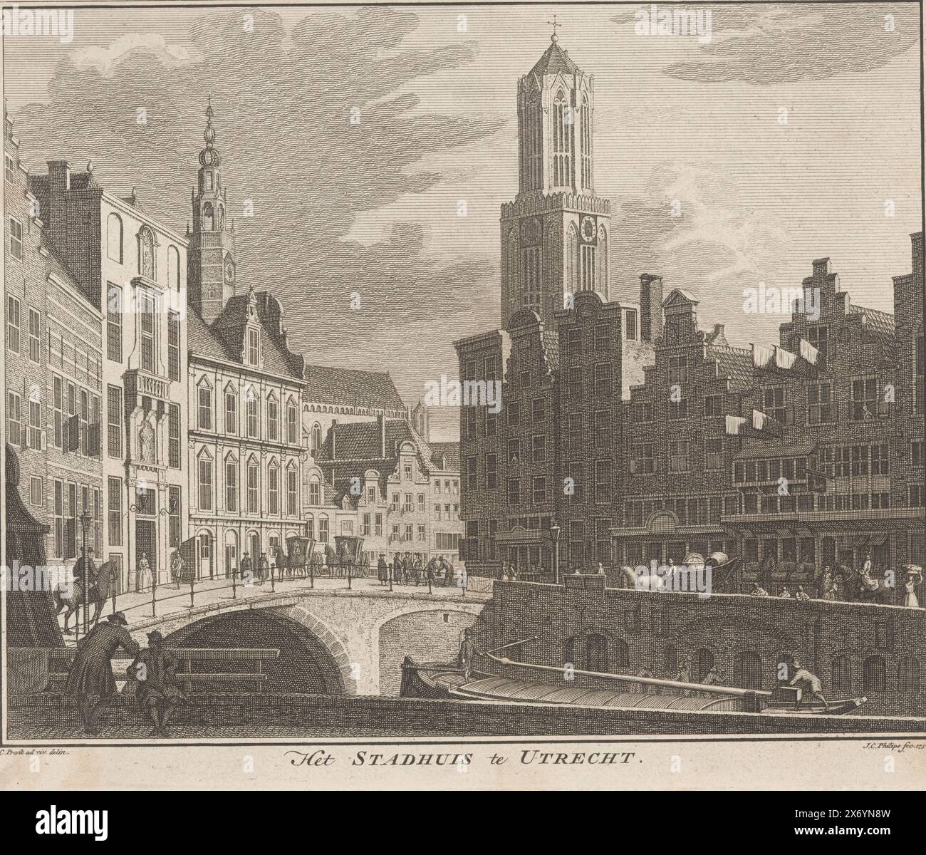 View of the old town hall of Utrecht, The town hall in Utrecht (title ...