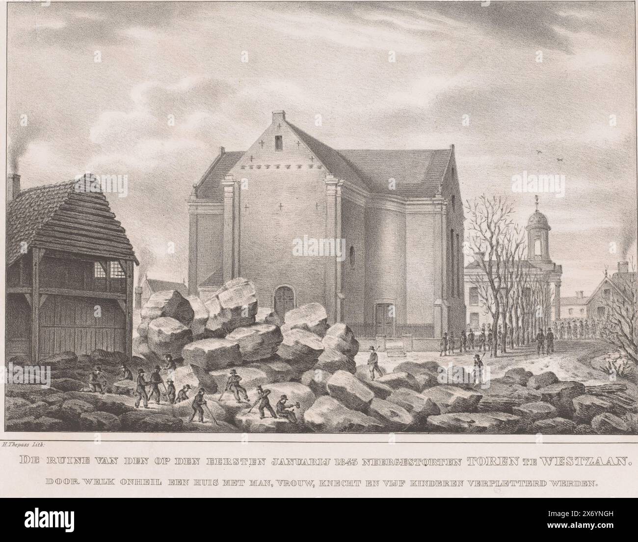 Collapsed tower in Westzaan, The ruins of the tower in Westzaan that ...