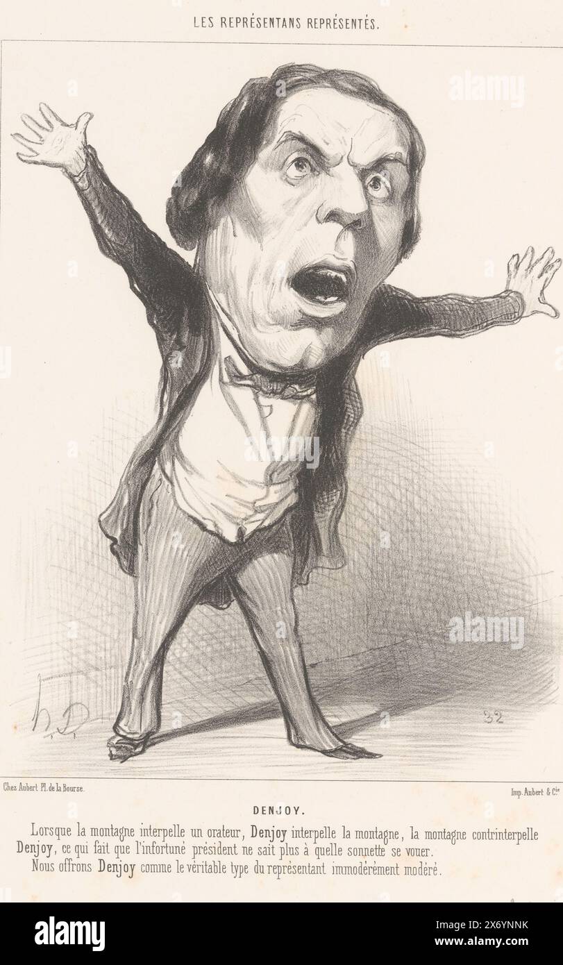 Caricature by Jean-François-Polynice Denjoy, Denjoy (title on object ...