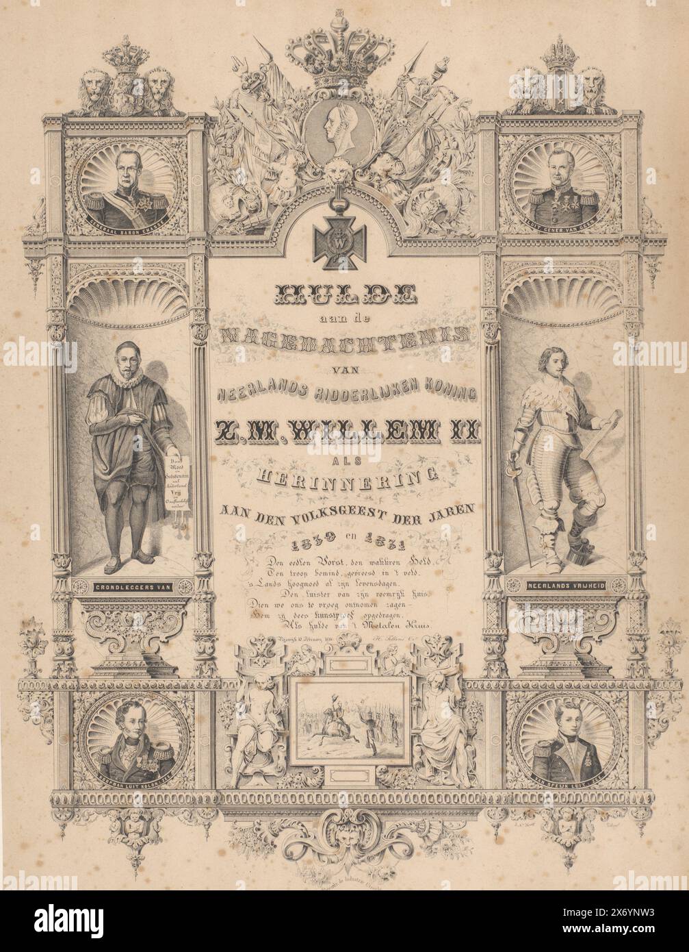 Remembrance of the popular festivals in 1830 and 1831 and King Willem ...