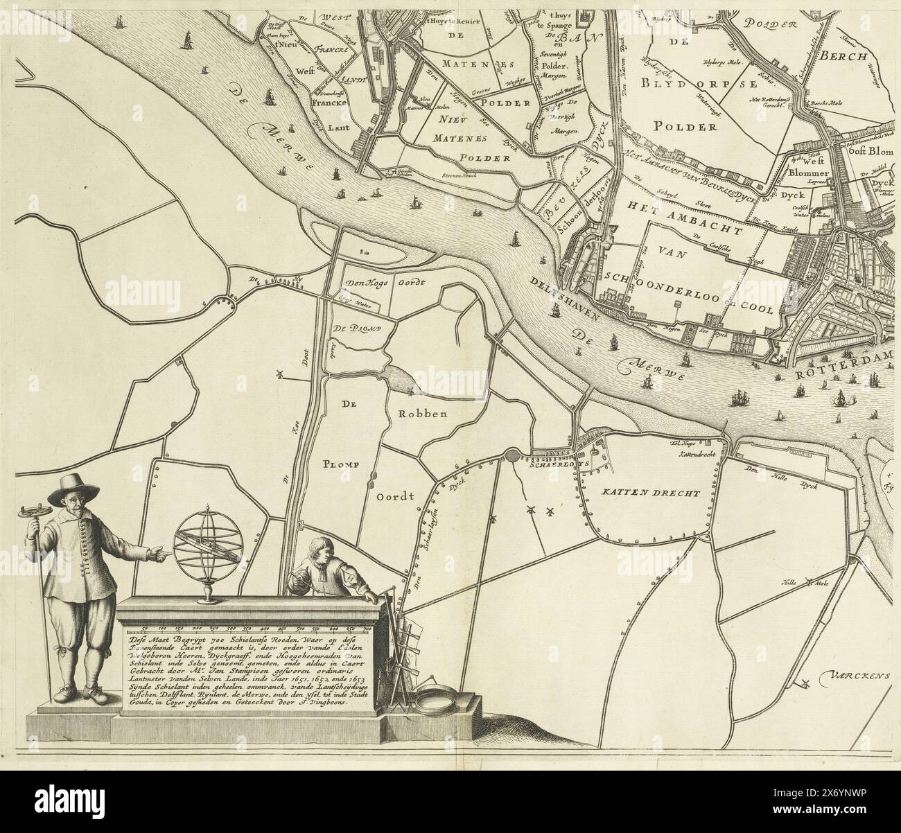 Map of the Schieland Water Board (seventh part), The Hooge ...