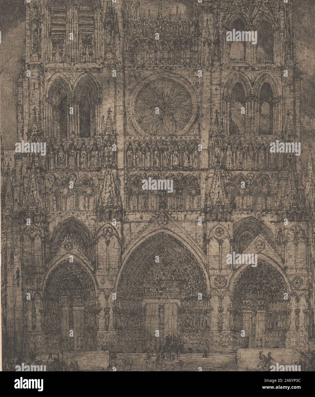 Cathedral in Amiens, Cathedral of Amiens (title on object), print ...
