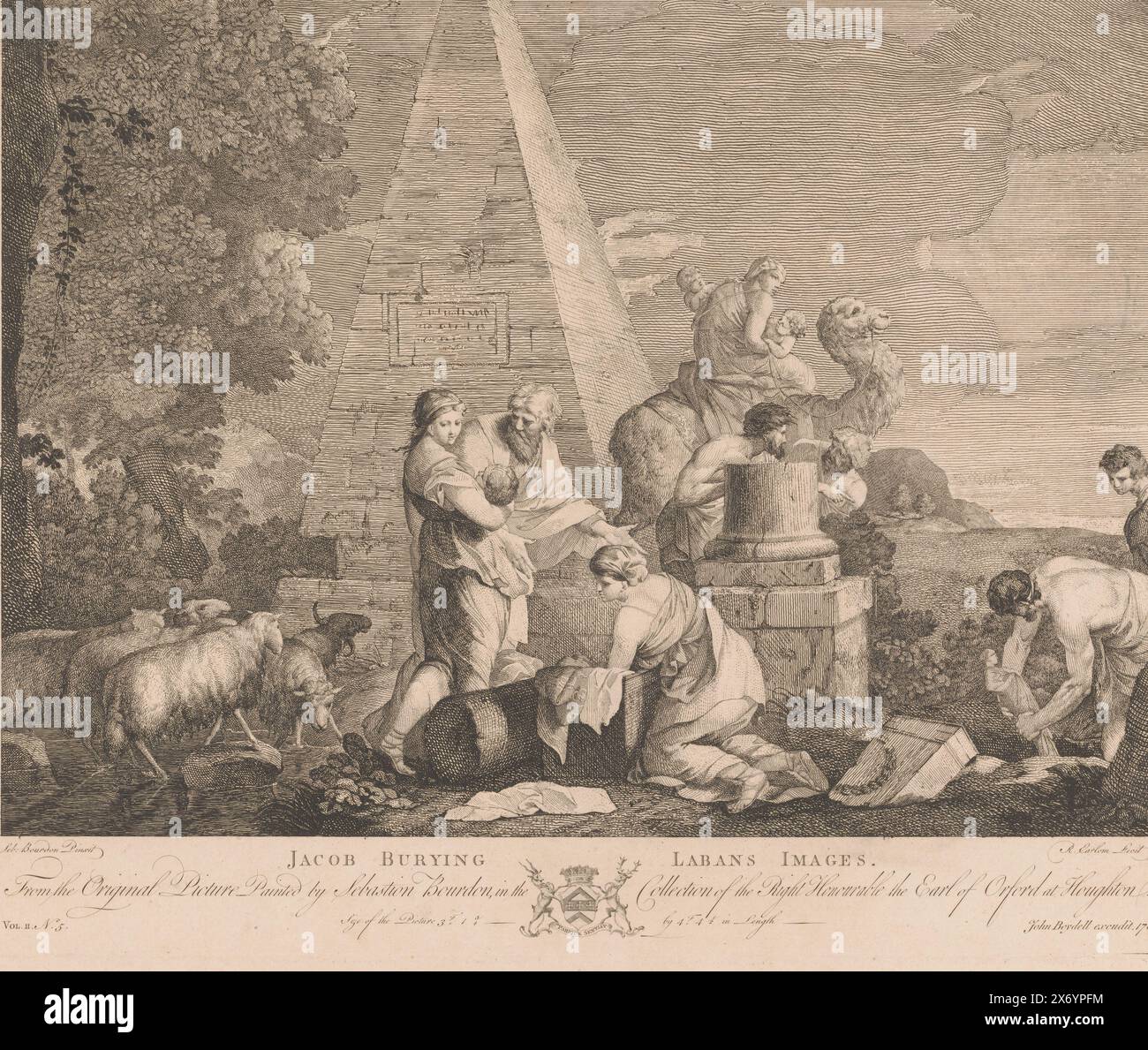 Jacob Buries the Images of Laban, Jacob Burying Labans Images (title on ...