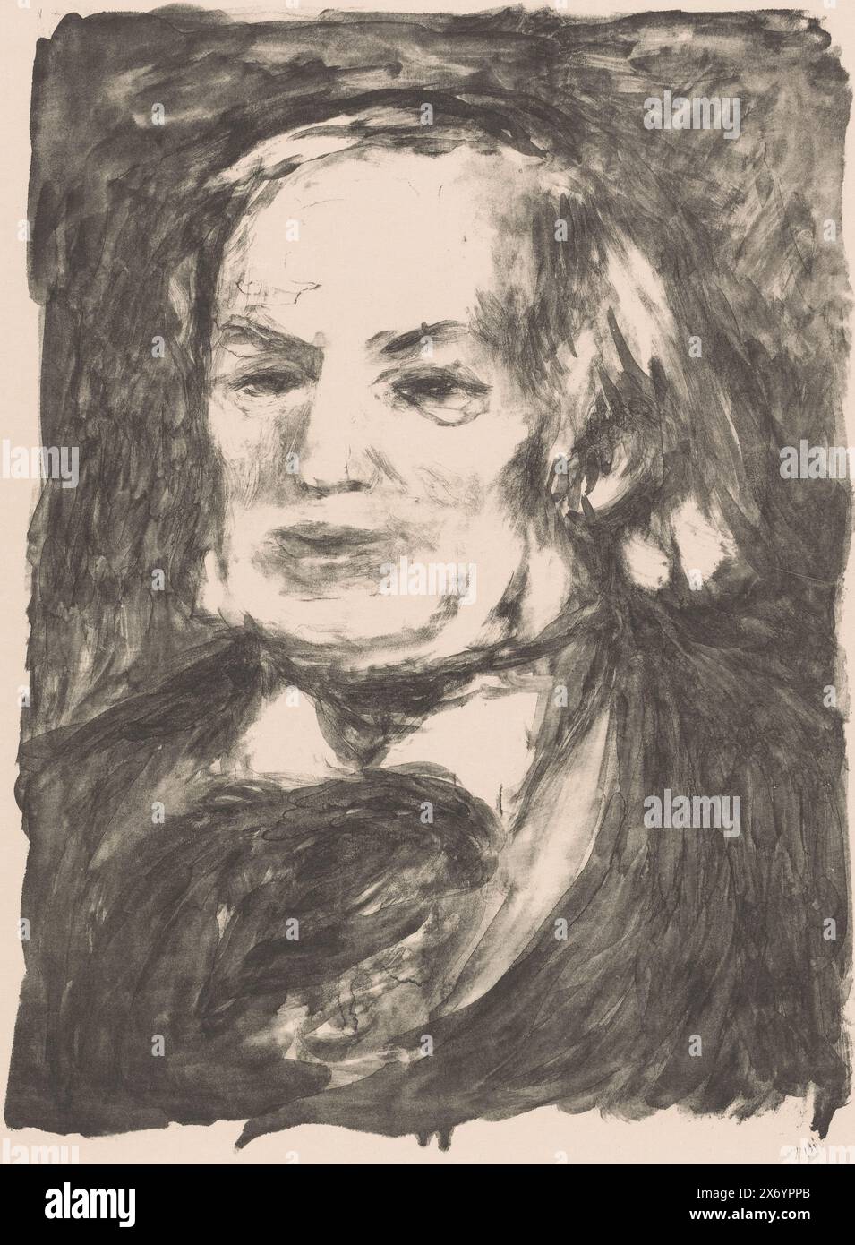 Portrait of Richard Wagner, print, print maker: Pierre Auguste Renoir ...