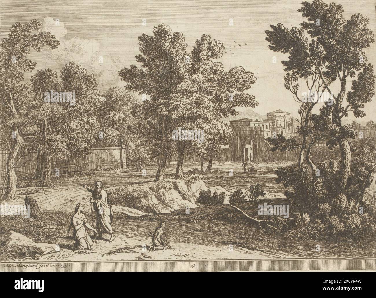 Elijah and the widow of Zarephath, Italianate landscapes with different ...