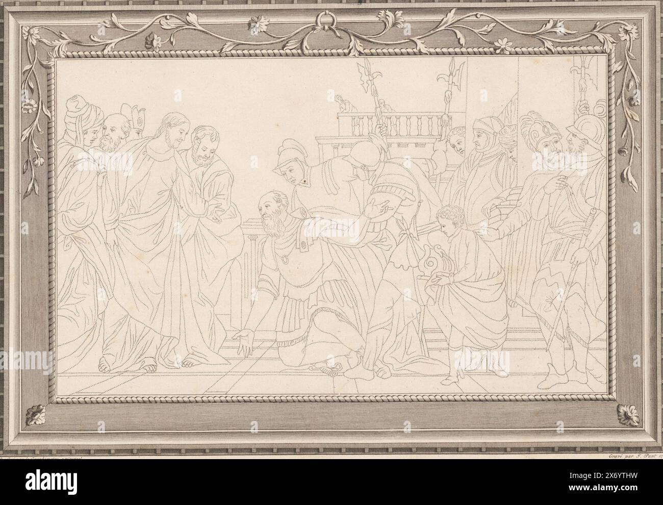 Centurion of Capernaum begs Christ for help, Description of a general ...