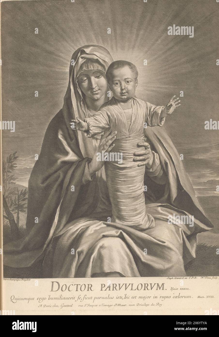 Mary with bandaged Christ Child, Doctor Parvulorum (title on object ...