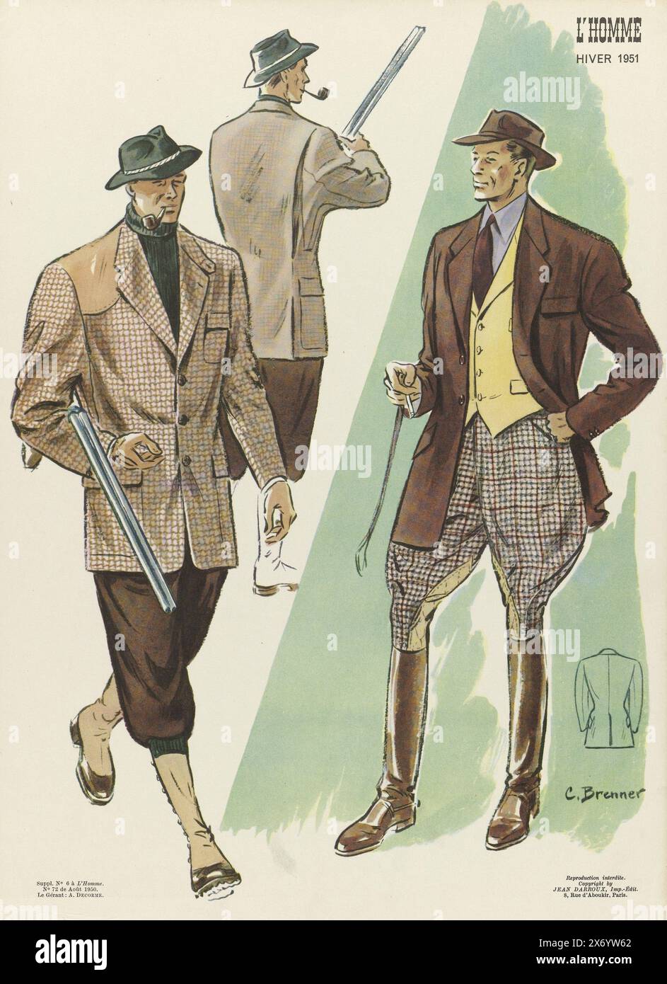 L'Homme, Hiver 1951, Suppl. No. 6, No. 72 de Août 1950, Hunting ...