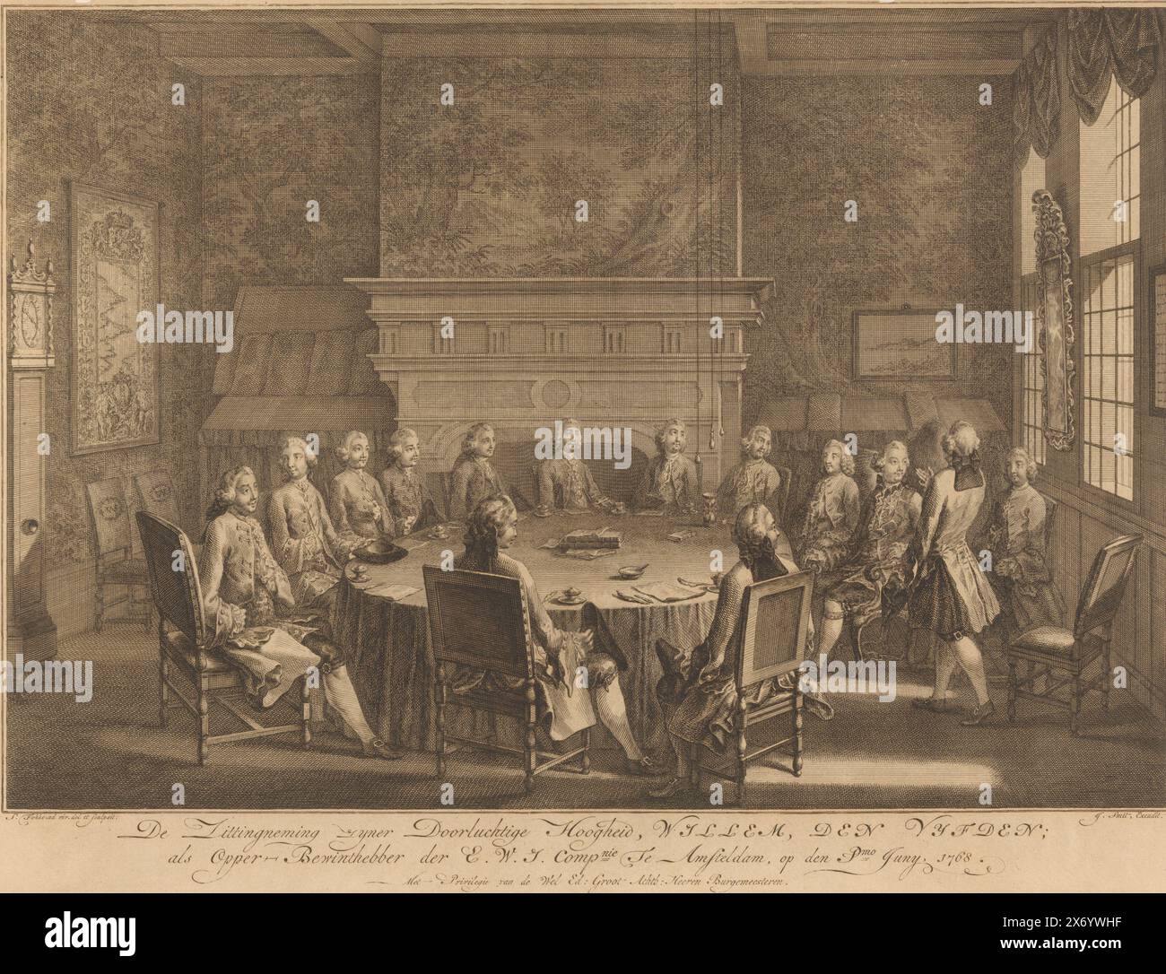 Willem V takes his seat as director of the WIC, 1768, The taking of his ...