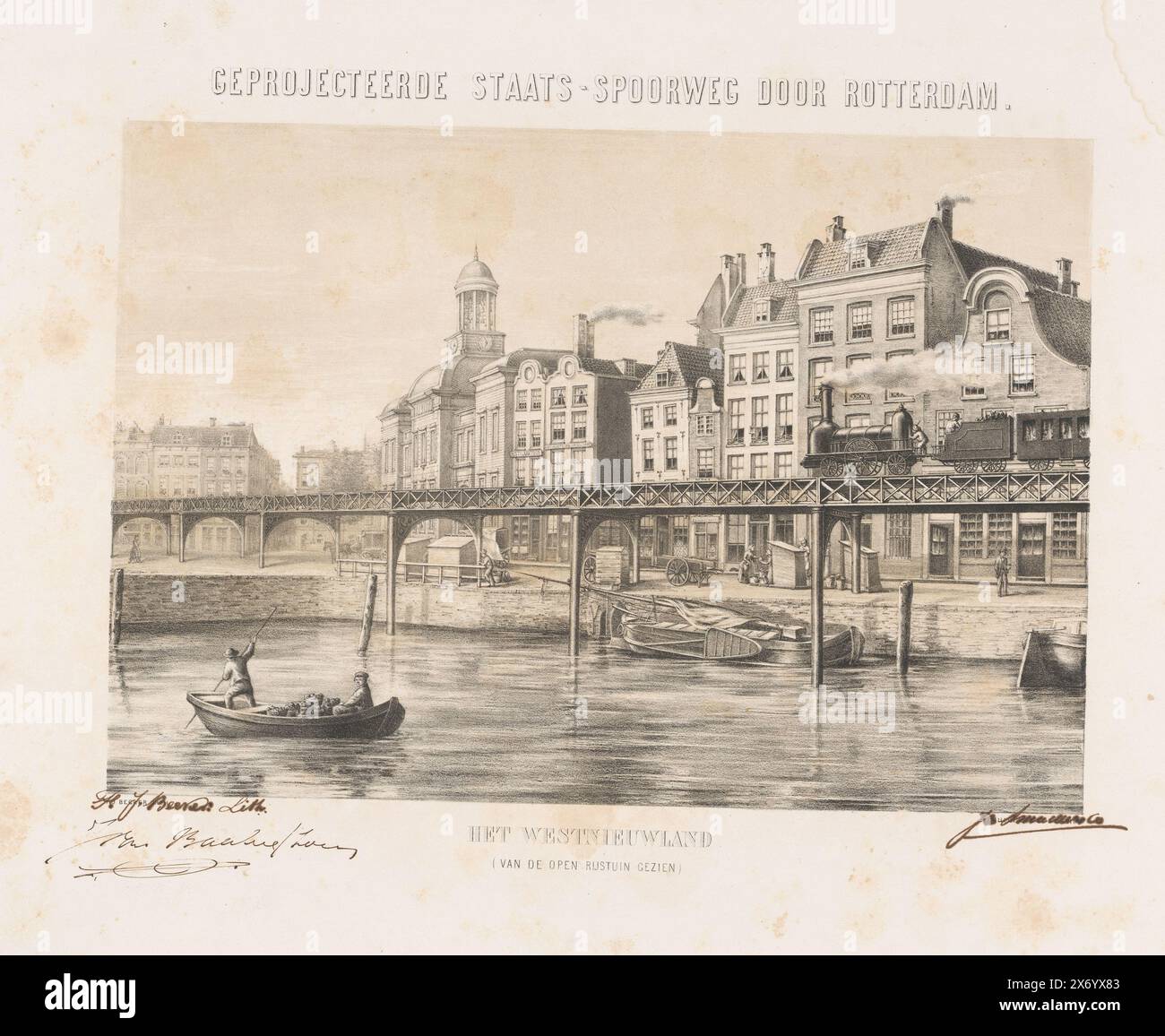 Future vision of part of a railway line through Rotterdam, The ...