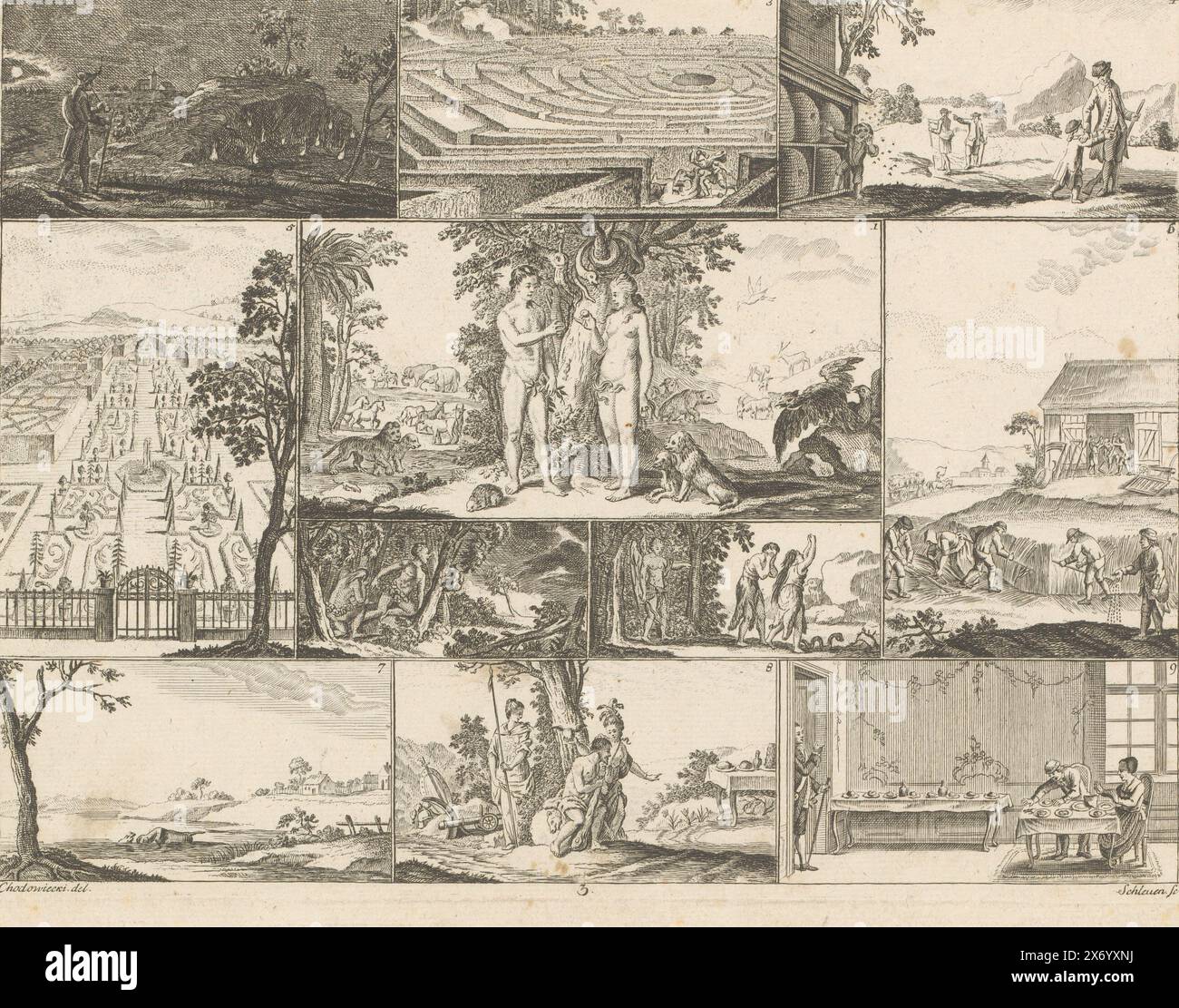 The Fall, surrounded by various representations, Encyclopedic ...