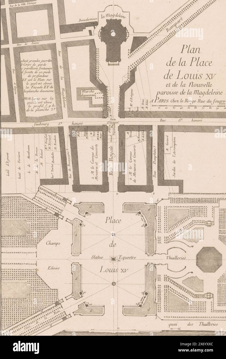 Plan de la place de louis hi-res stock photography and images - Alamy