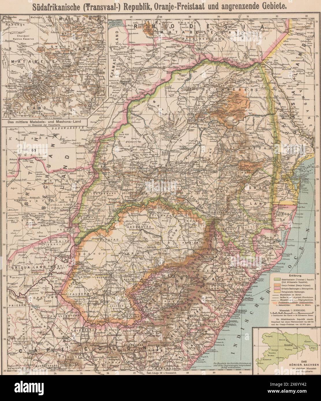 Transvaal map hi-res stock photography and images - Alamy