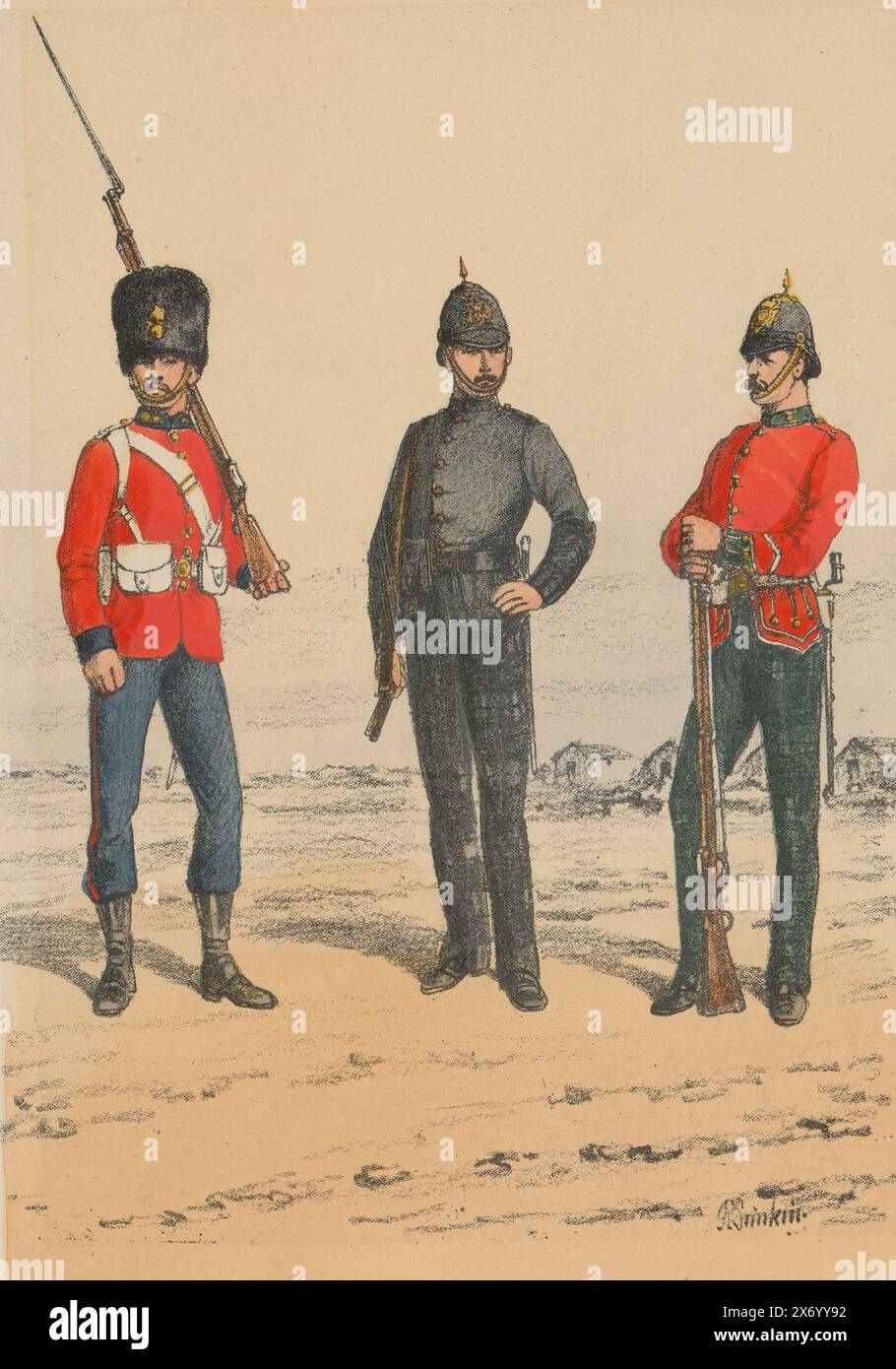 Three British soldiers, Nine representations of British military ...