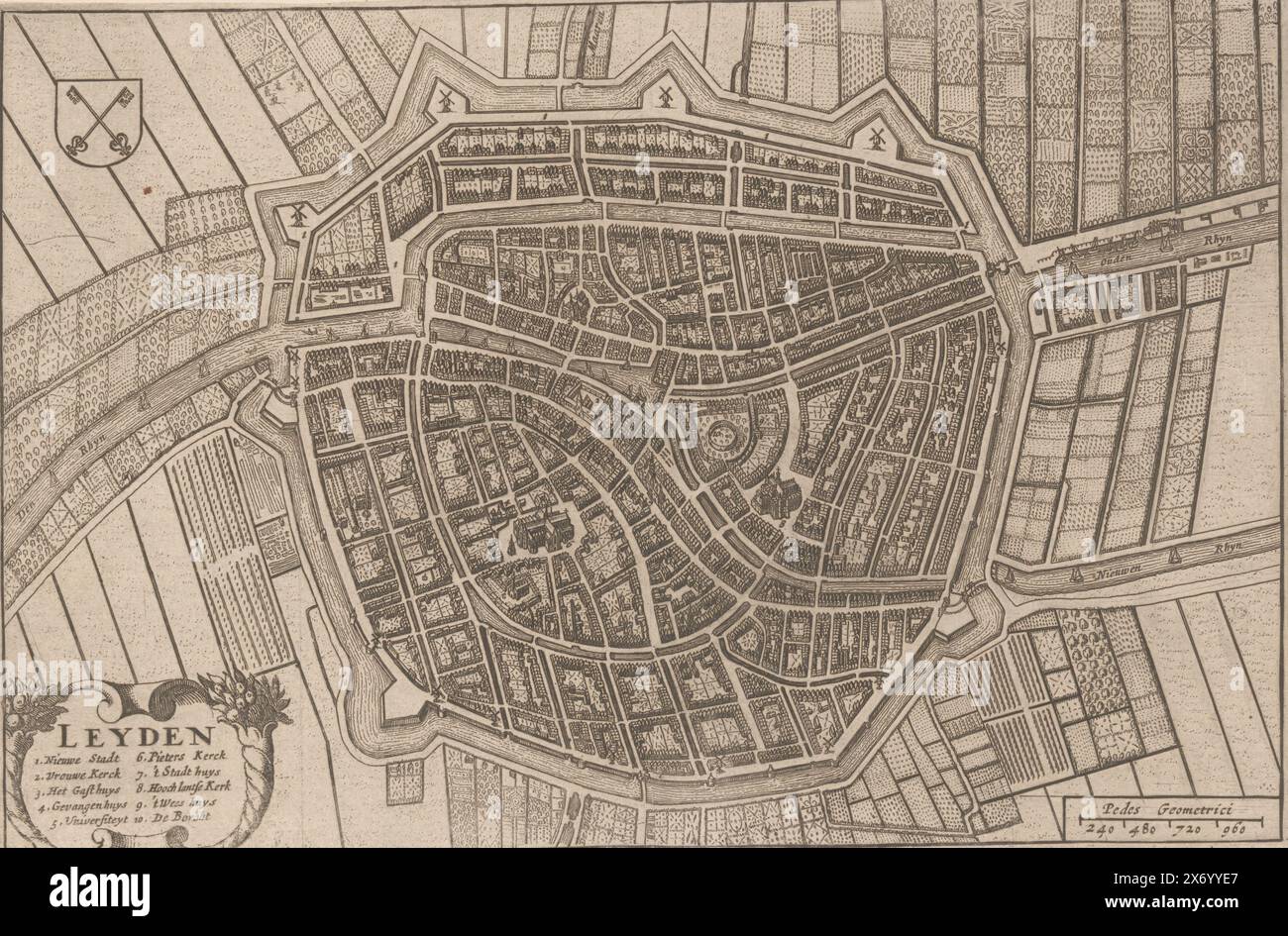 Leiden map hi-res stock photography and images - Alamy