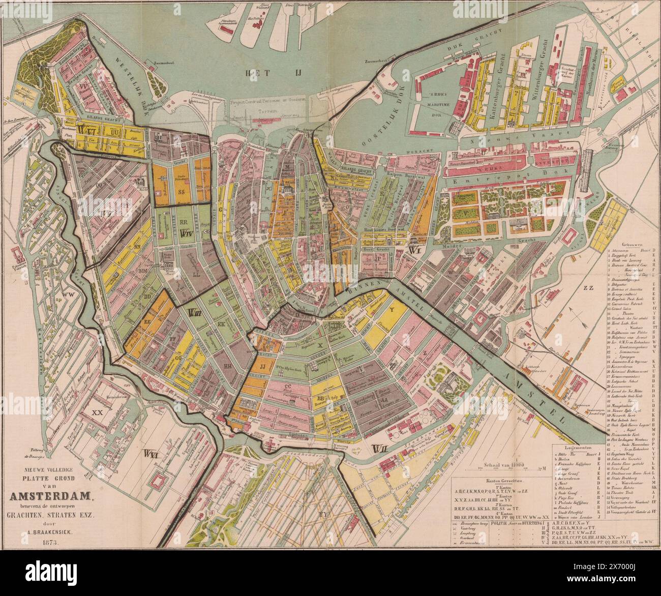 Map of Amsterdam, New complete map of Amsterdam, as well as the ...