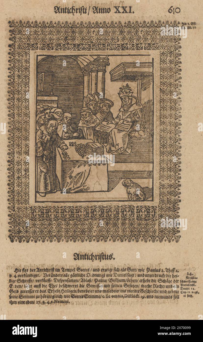 Pope receives indulgence money, Passional Christi und Antichristi ...