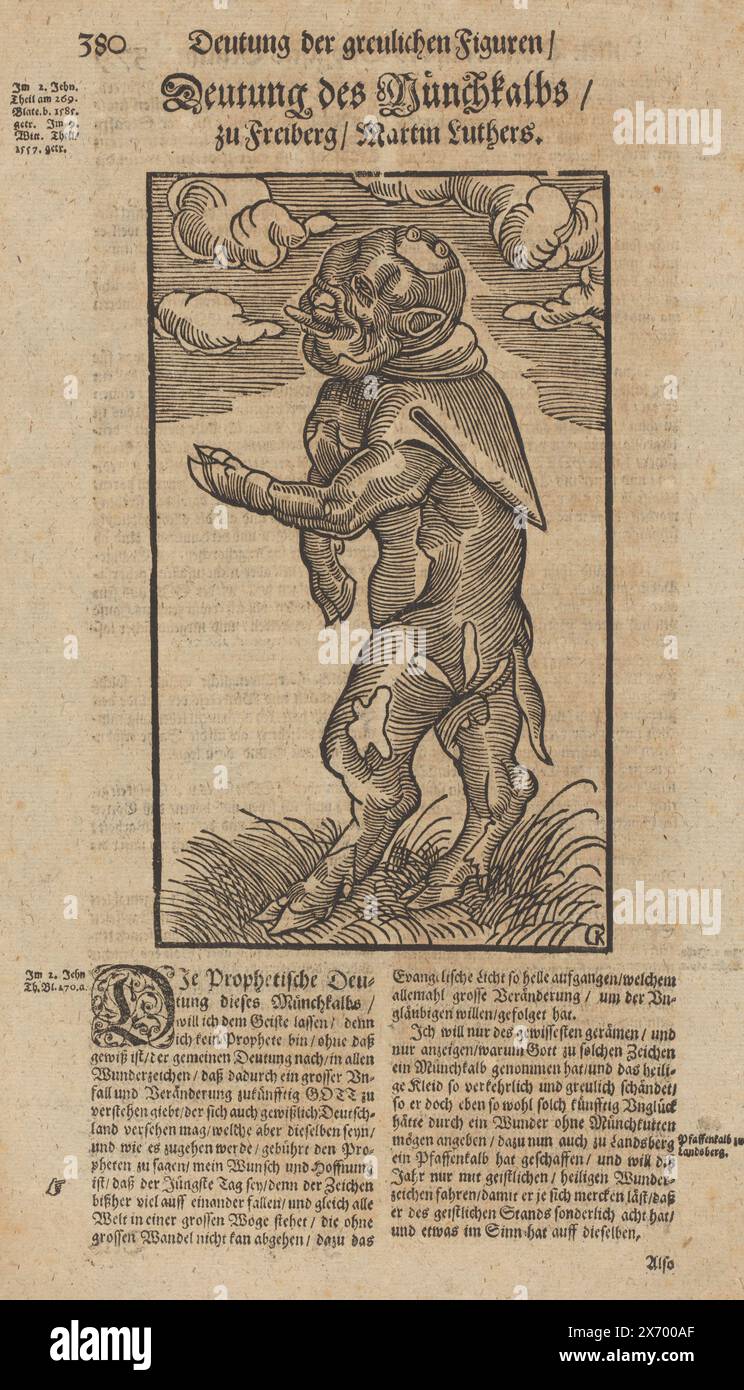 Deformed calf, Deutung der greulichen Figuren, Deutung des Münchkalbs ...