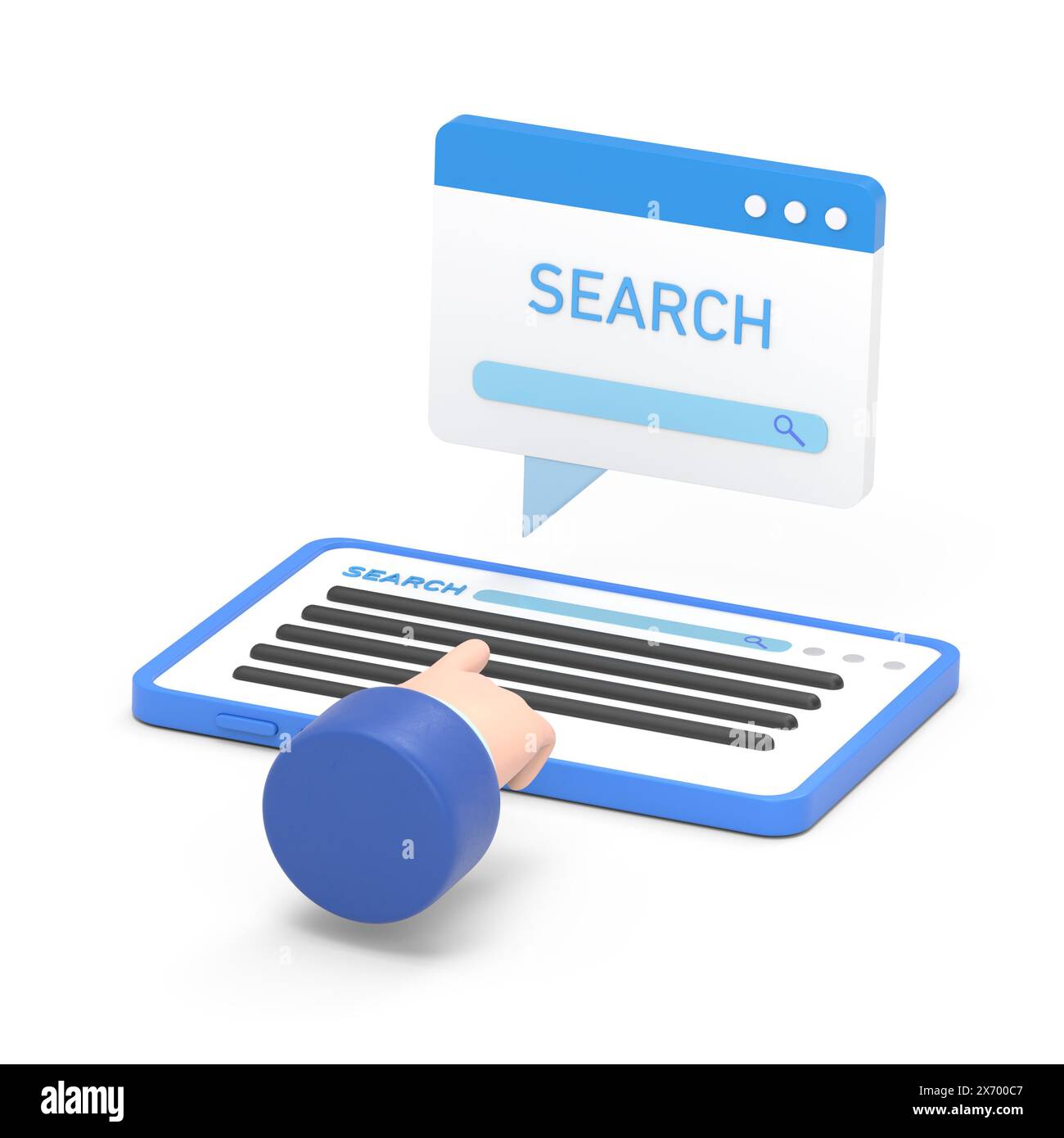 3d search icon hi-res stock photography and images - Alamy
