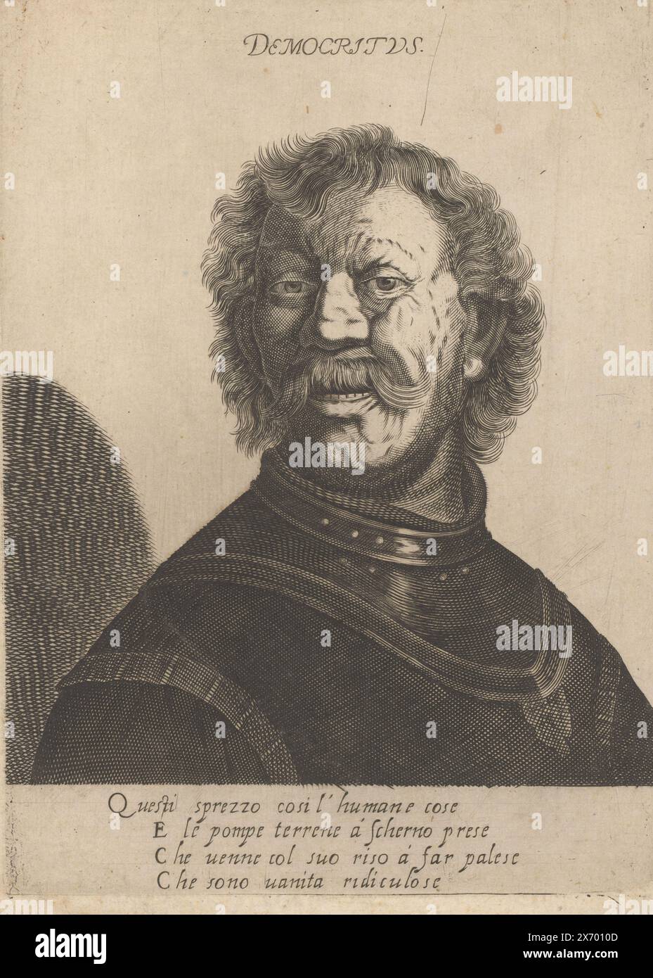 Democritus, Coarse Italian copy in the same direction of the etching by ...