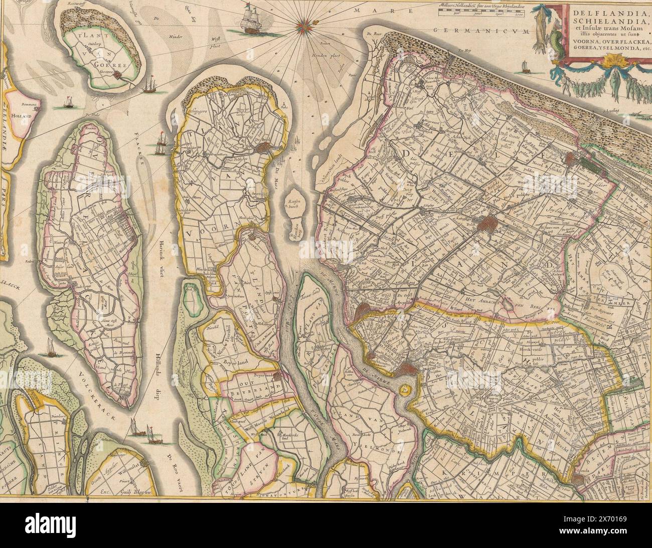 Map of Delfland, Schieland and the South Holland Islands, Delflandia ...